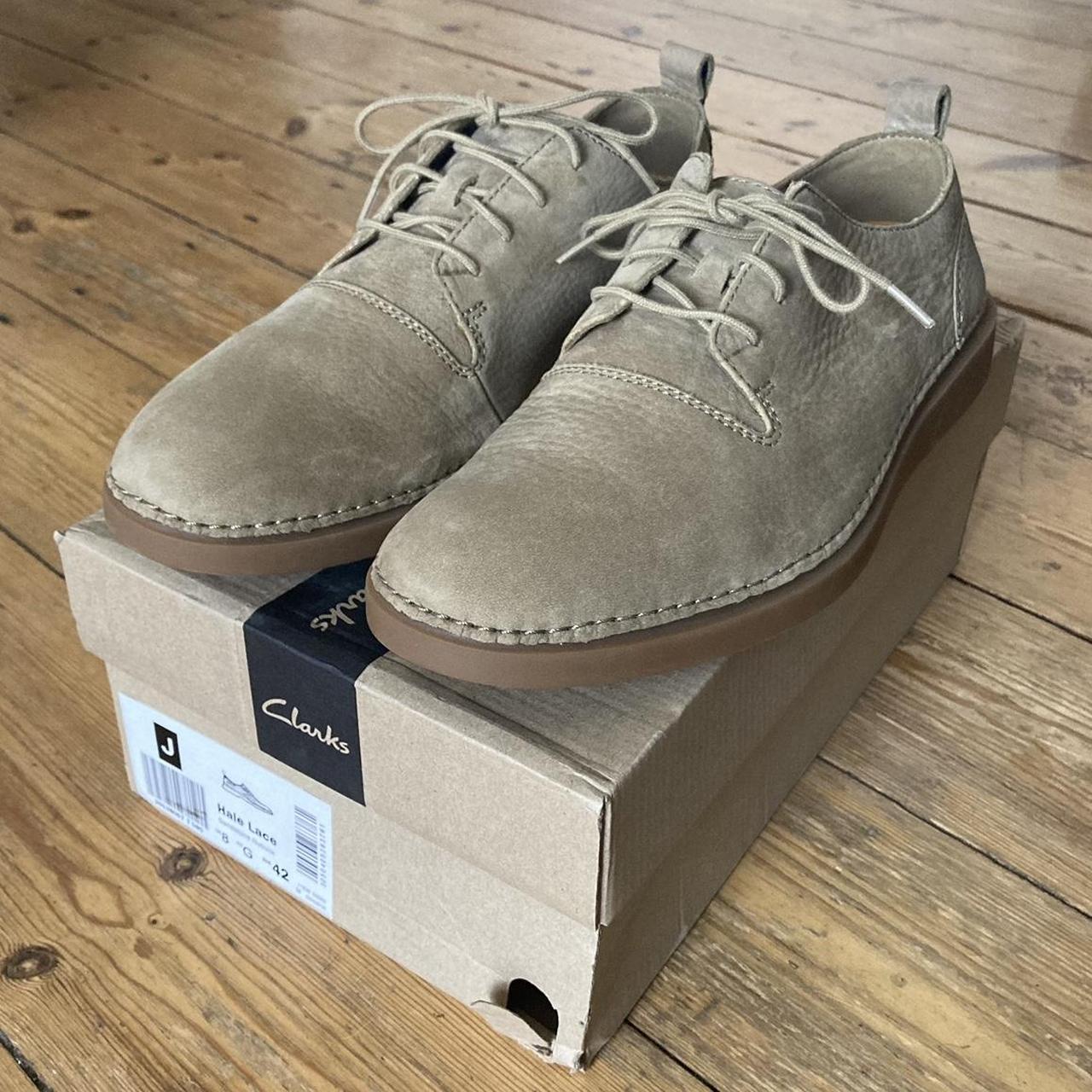 Clarks Hale Sanstone Nubuck Leather Suede Mens UK 8... - Depop