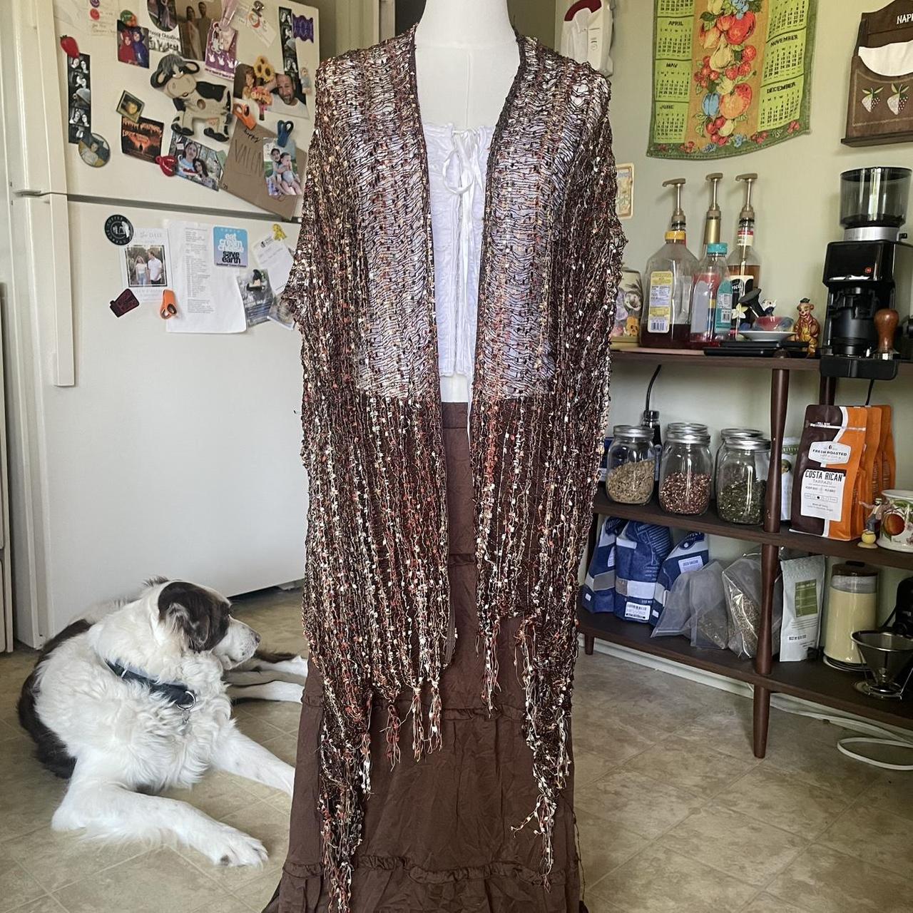 KNIT CROCHET FAIRY Y2K SCARF SHAWL Vintage y2k... | Depop