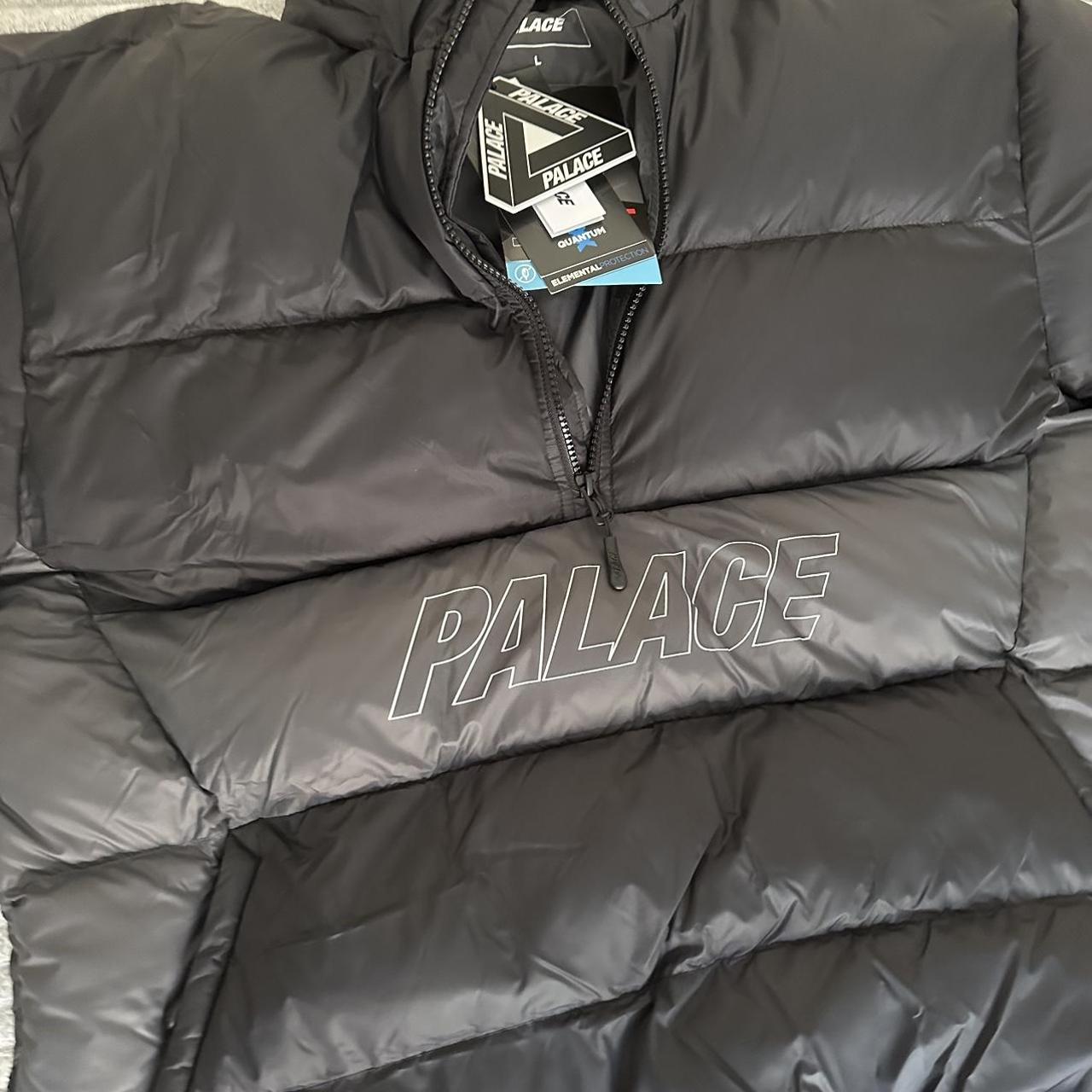 Palace PAL-TEX Half Zip Puffa Large / Black Brand... - Depop