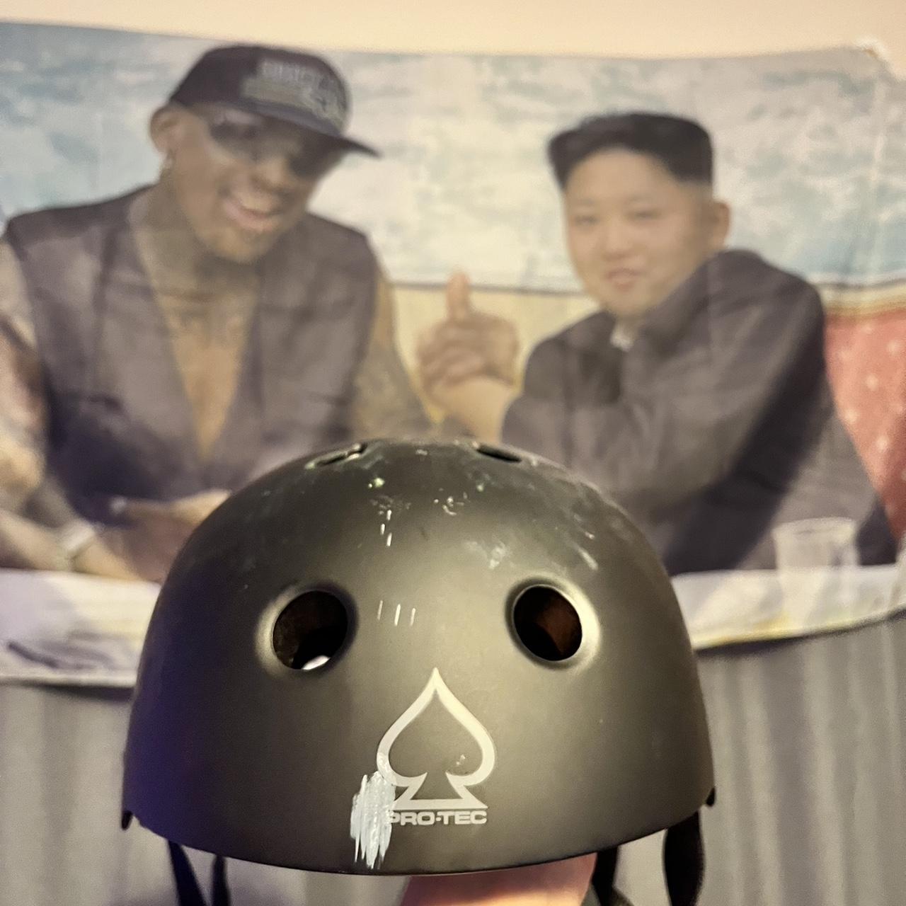 Protec Helmet not scratches i painted on it n it... - Depop