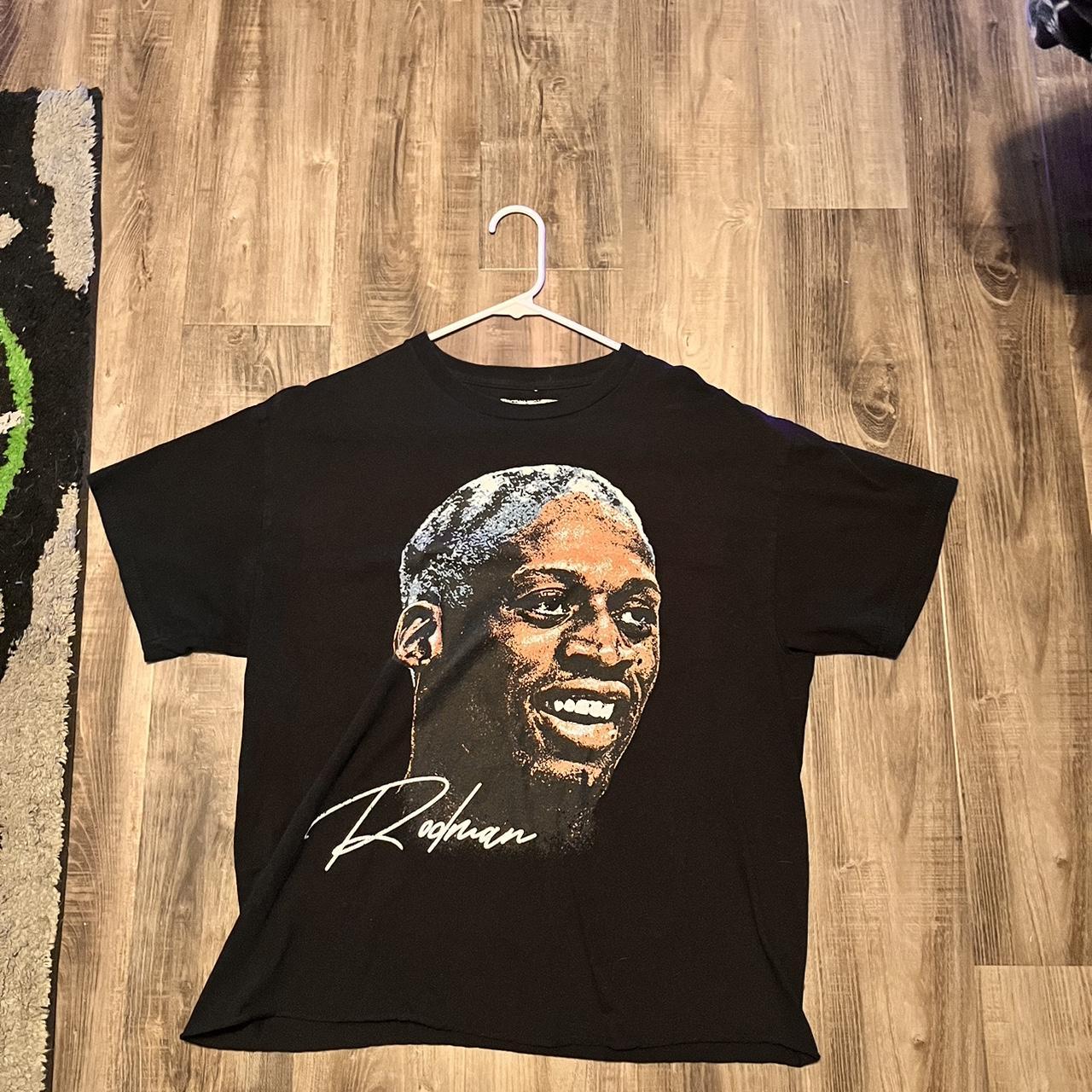 Dennis Rodman Graphic Tee (cropped) Large - Depop