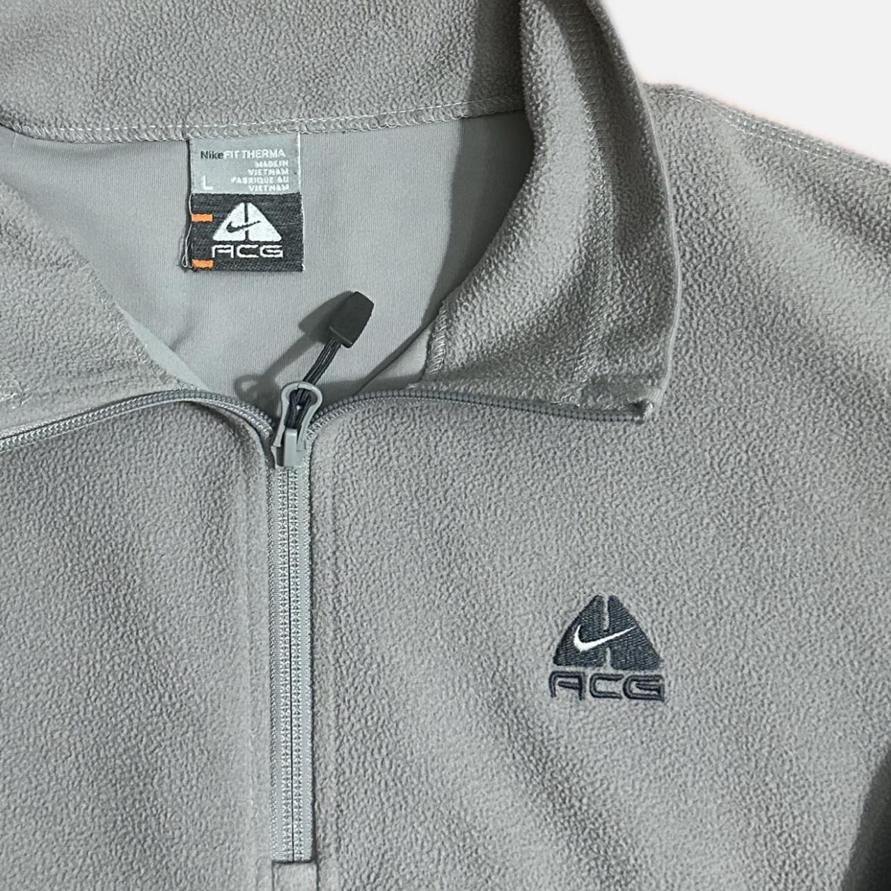 Vintage Nike ACG Gray Fleece Quarter Zip Super sick... - Depop