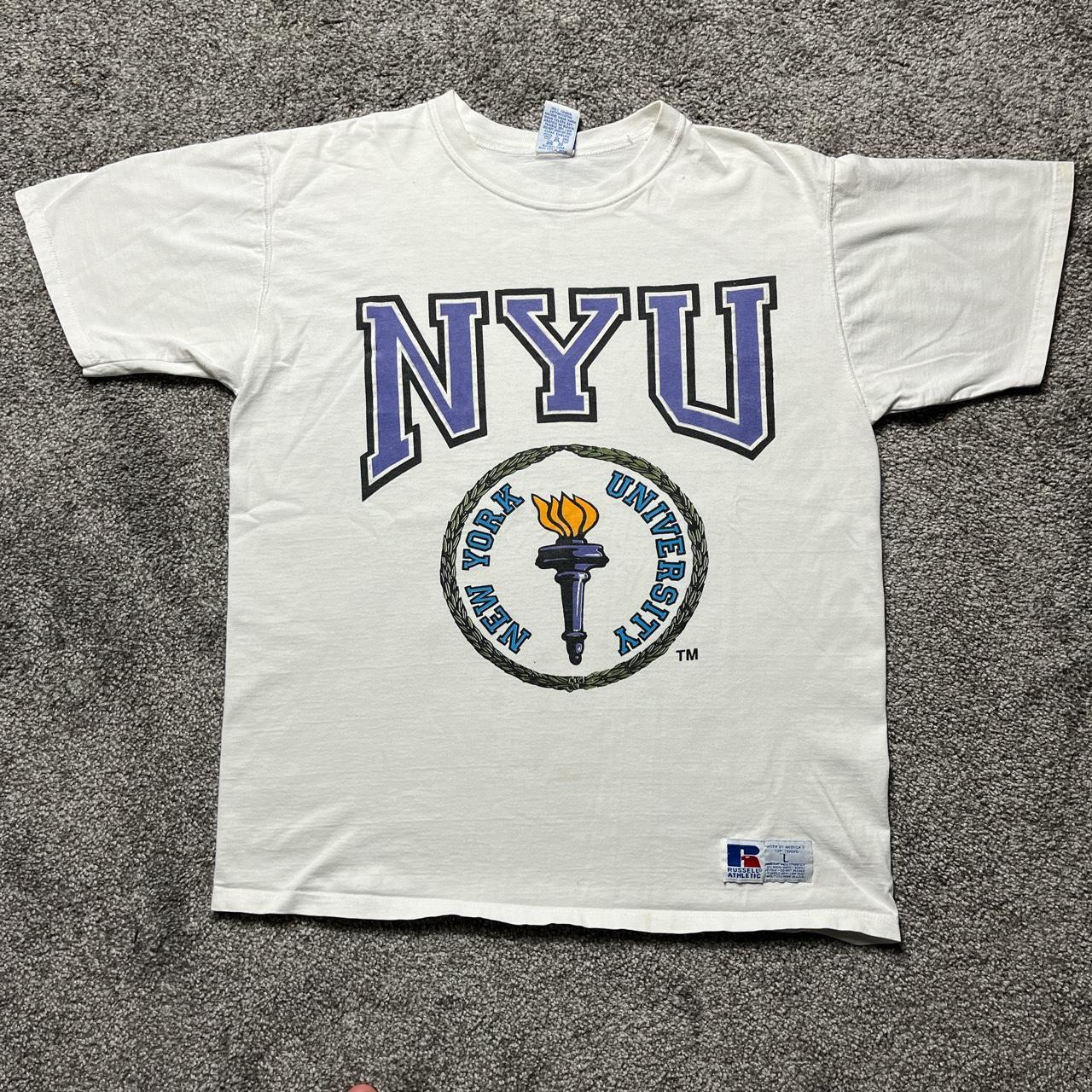 Vintage NYU Shirt Size: Large fits Medium 20 x... - Depop