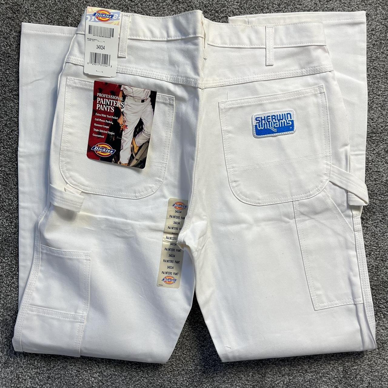 Brand New Dickies White Pants Size: 34 x... - Depop