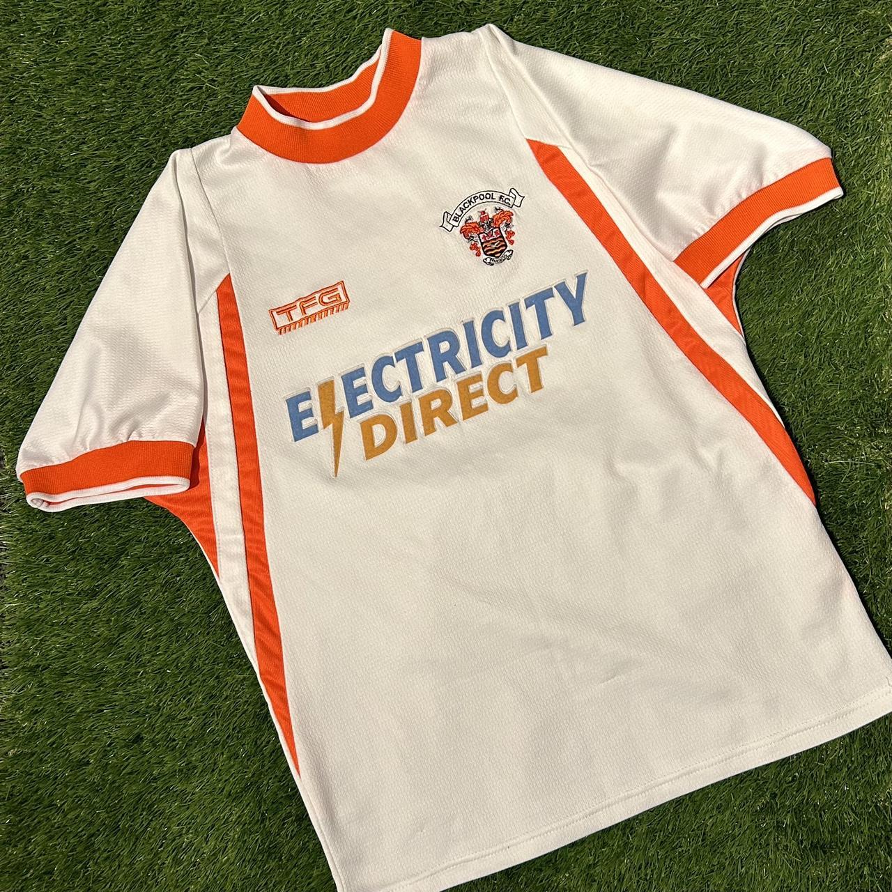 Blackpool fc football shirt 2001/02 away Medium... - Depop
