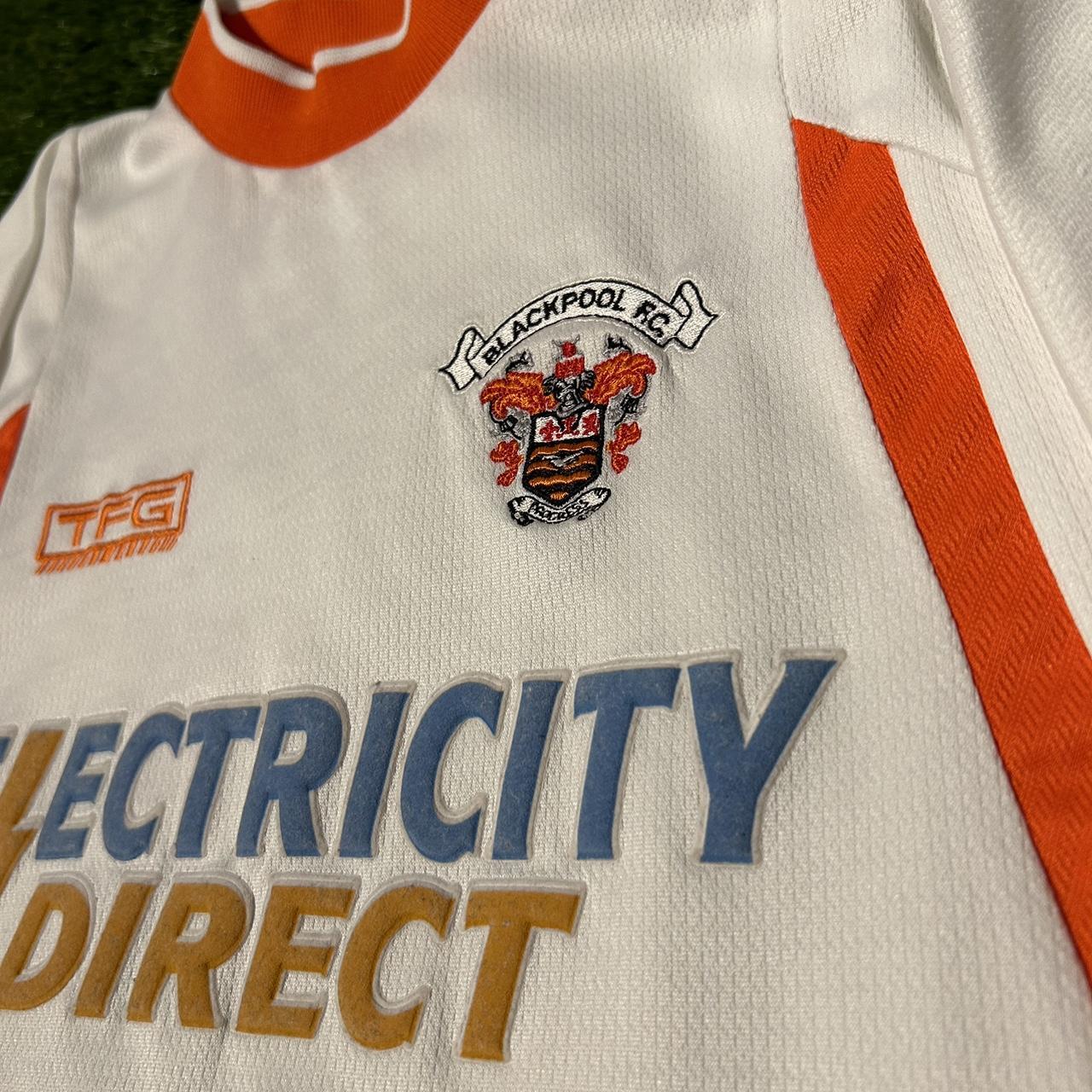 Blackpool fc football shirt 2001/02 away Medium... - Depop