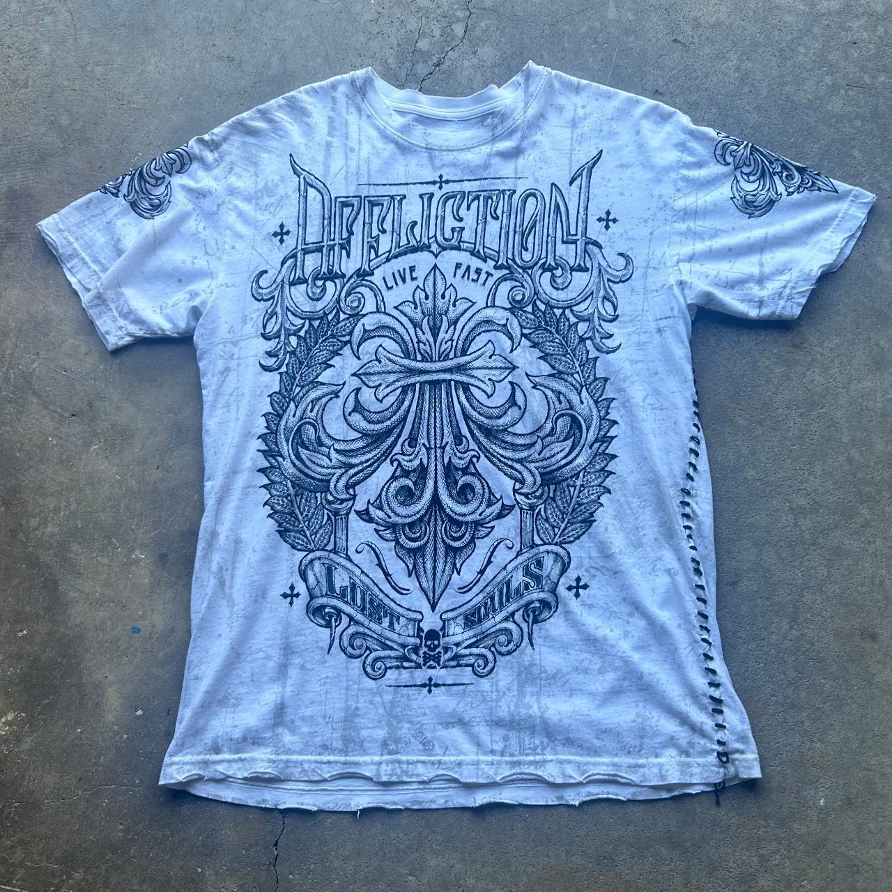 affliction tee size large see pictures for marks or... - Depop