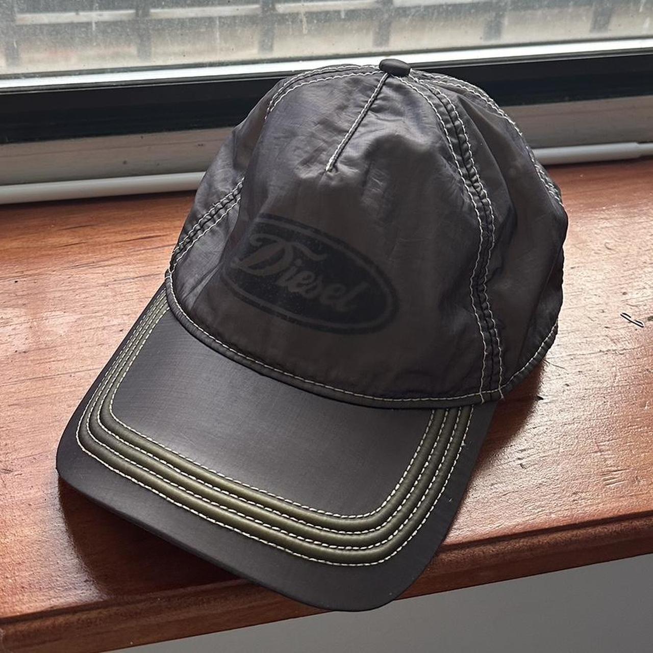 Discontinued Diesel Baseball Cap- Grey/Purple with... - Depop