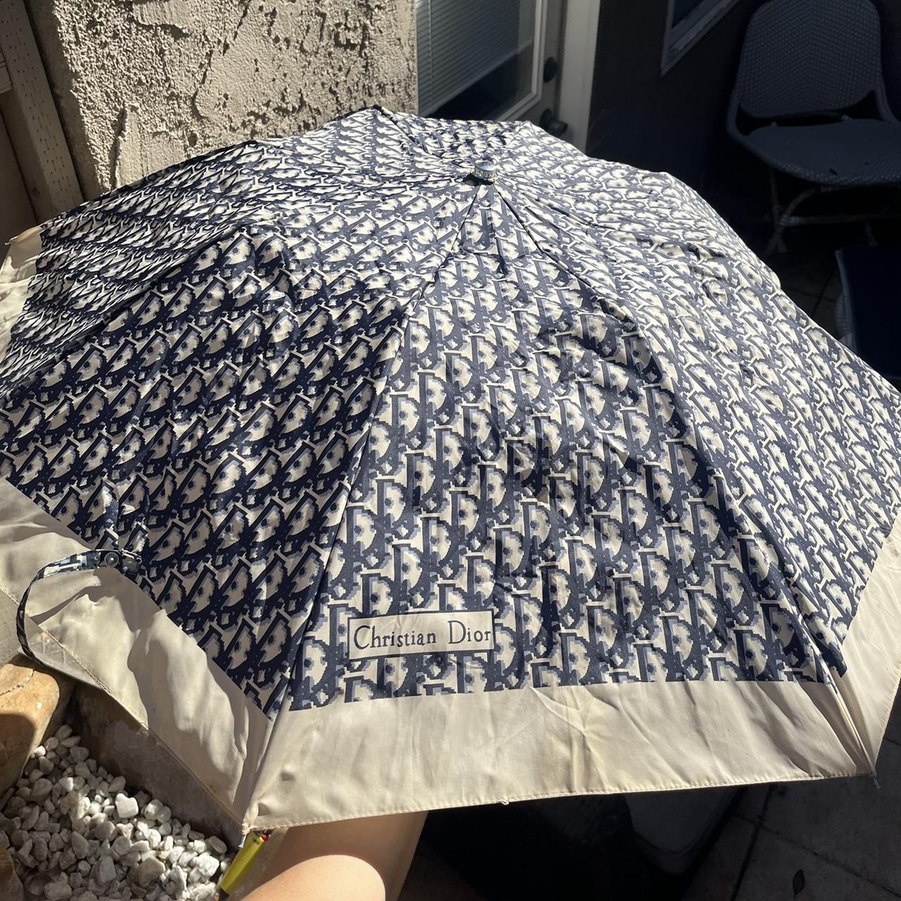 Vintage 90s Christian Dior monogram print umbrella... - Depop