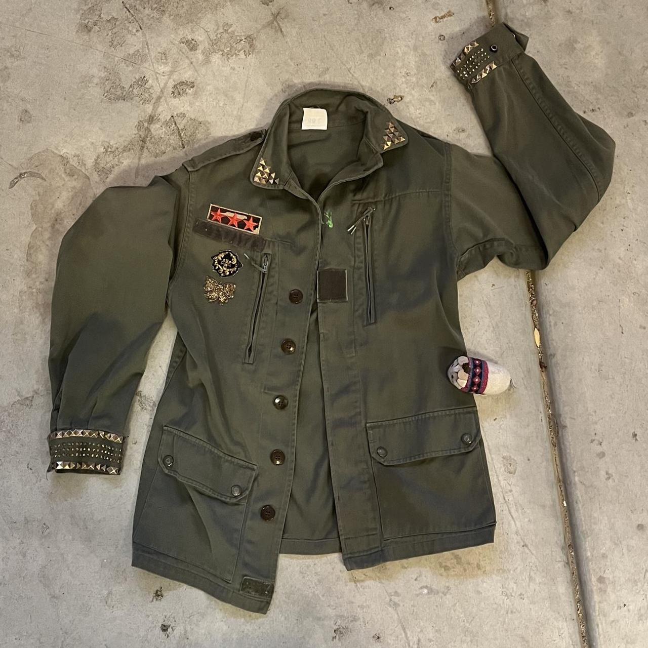 y2k studded-looking battle jacket forgot to put it... - Depop