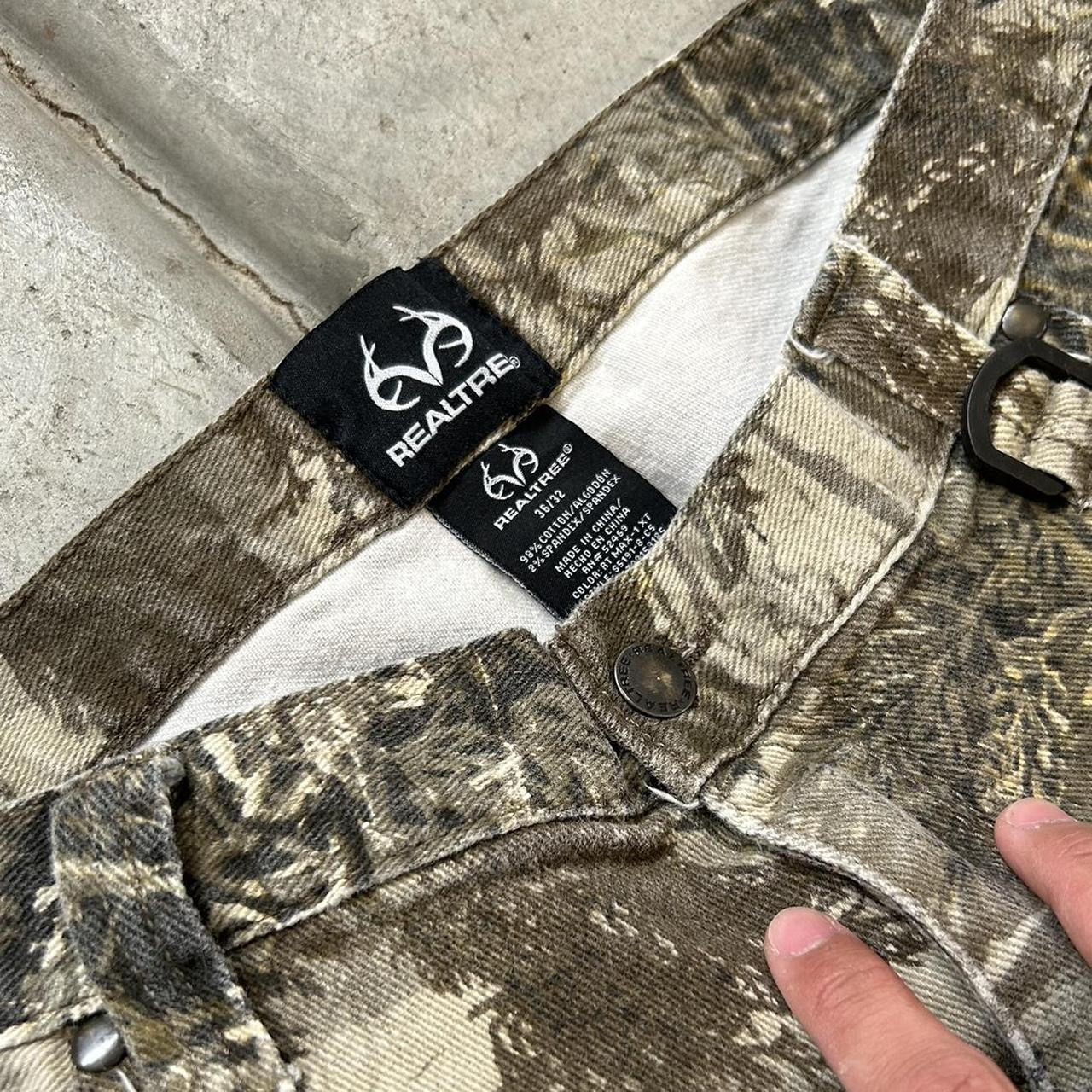 dope baggy y2k realtree camo jeans leg openers... - Depop