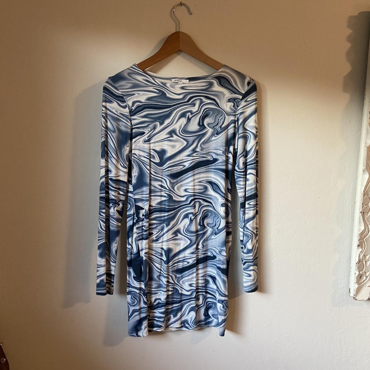 Subdued Women's Blue and Grey Dress | Depop