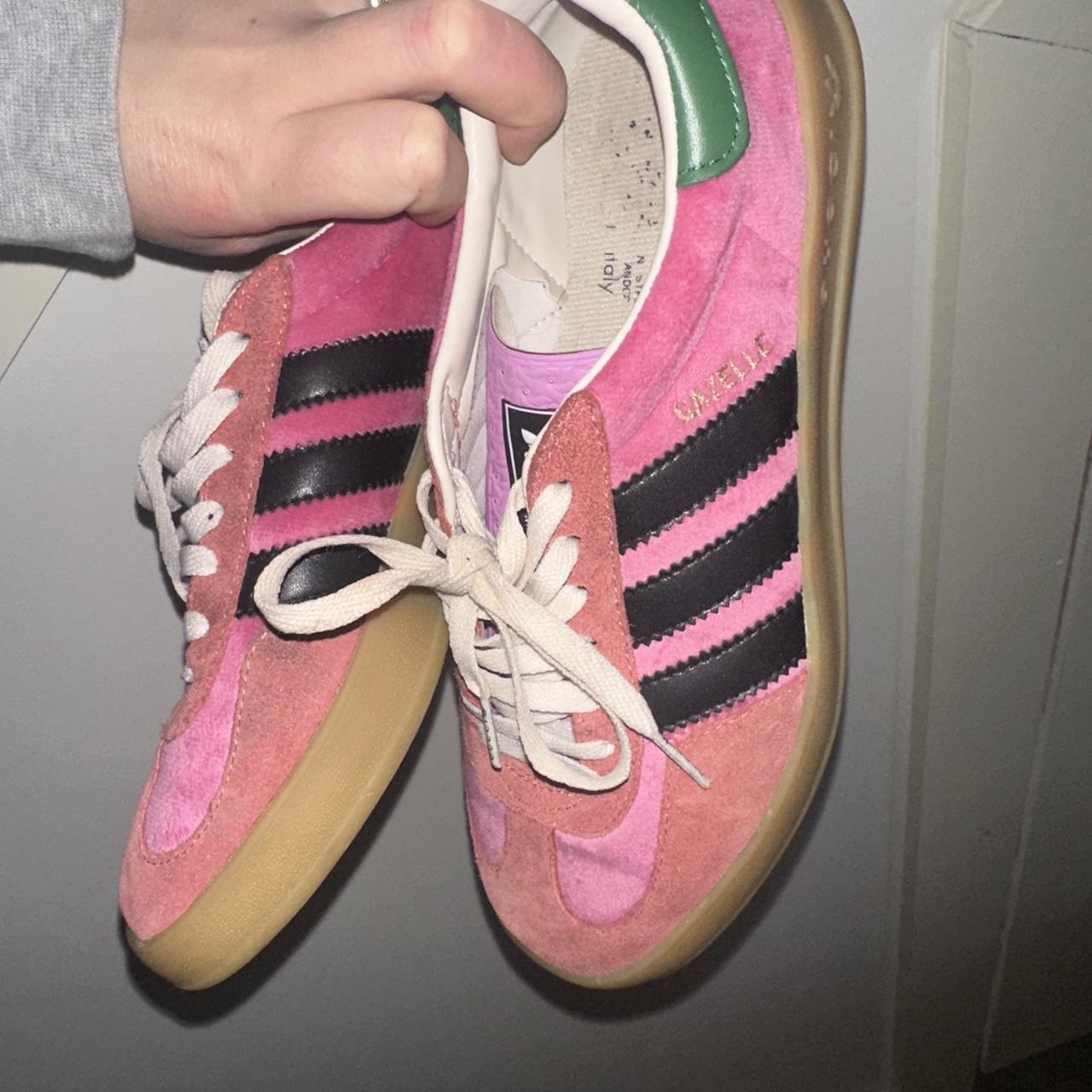Pink Adidas Gucci sambas Bought from goodbyes... - Depop