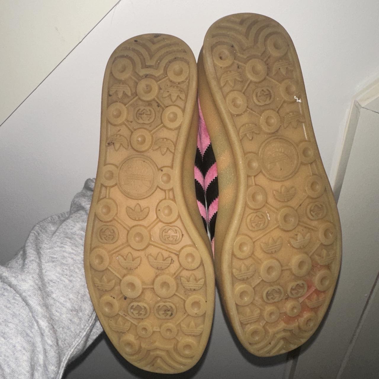 Pink Adidas Gucci sambas Bought from goodbyes... - Depop
