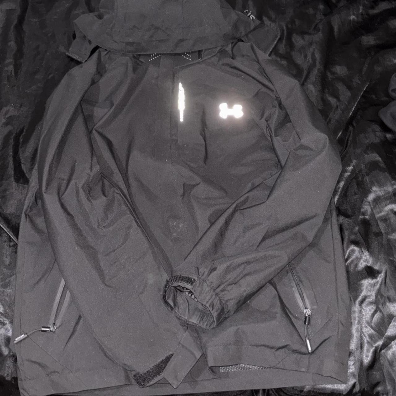 Black Under Armour jacket #jacket Reflective Jacket - Depop