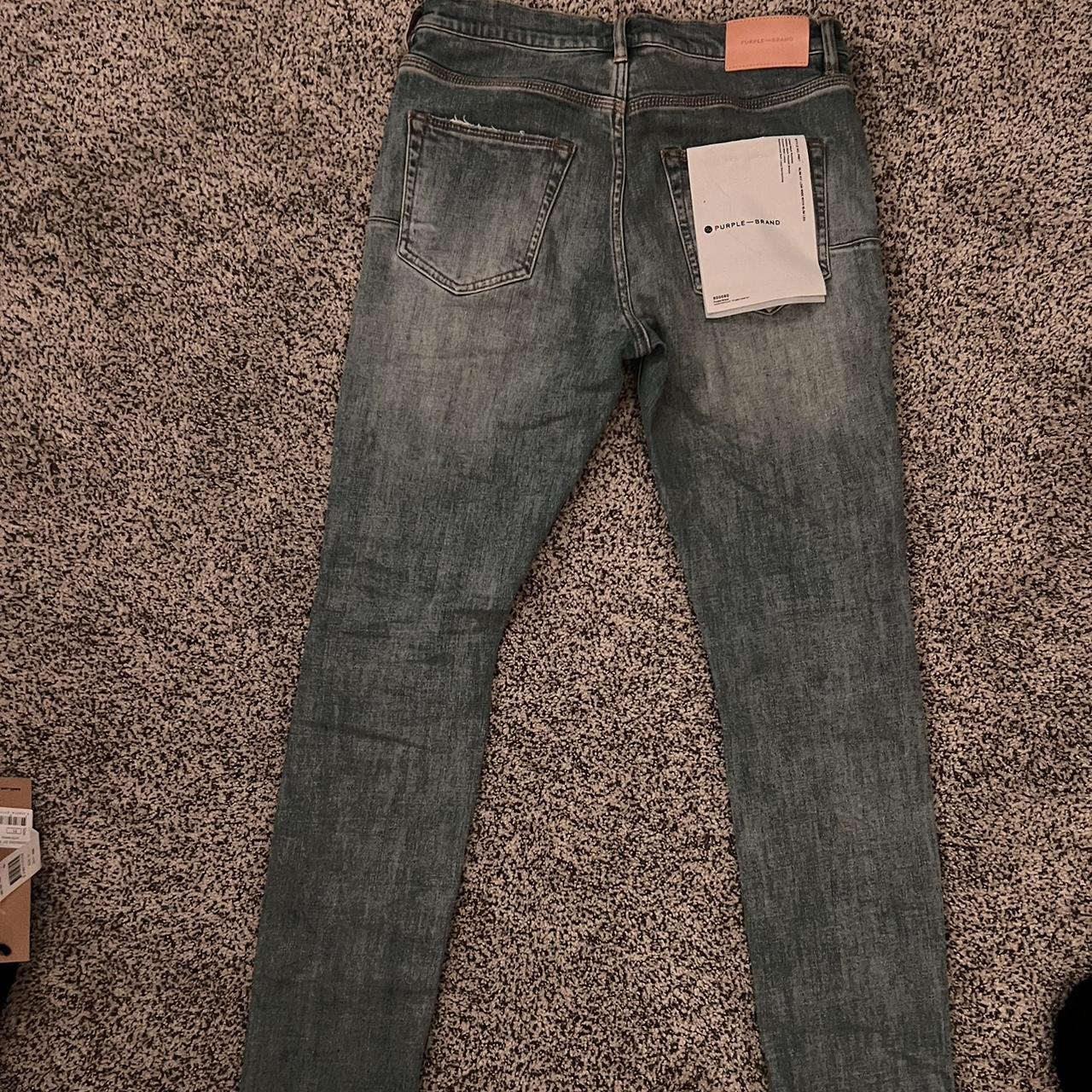 Light blue distressed purple brand jeans Size 31,... - Depop