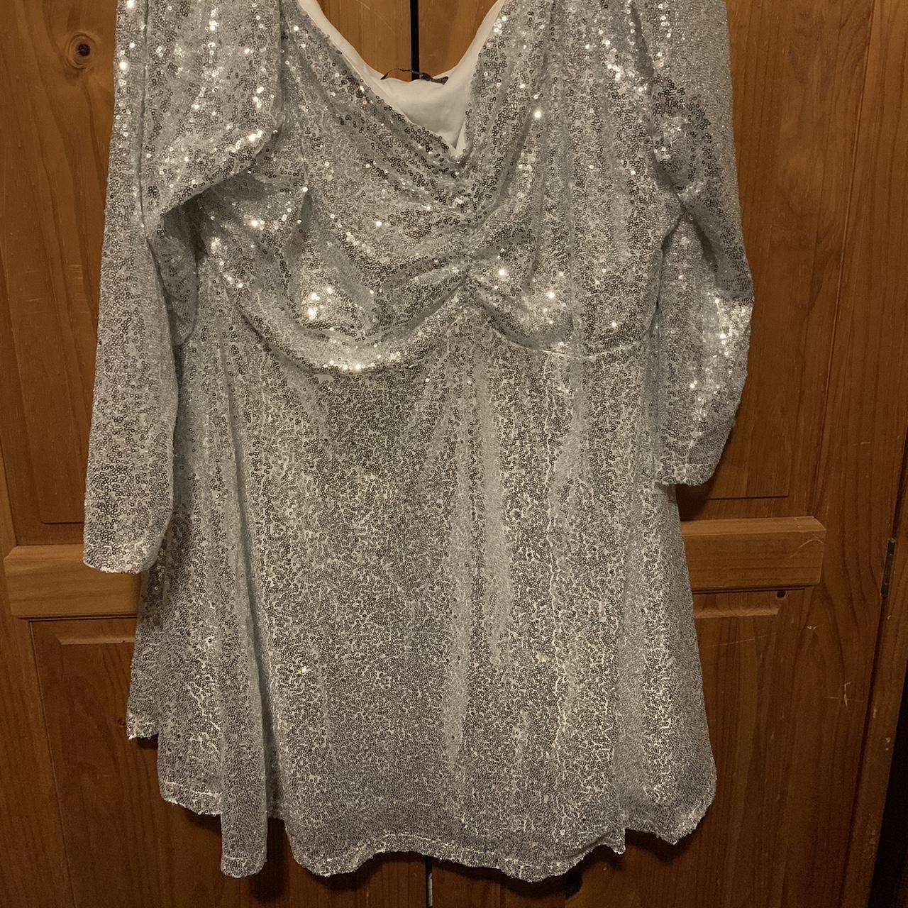 Sequinned Boohoo party dress, size 24 but runs large - Depop