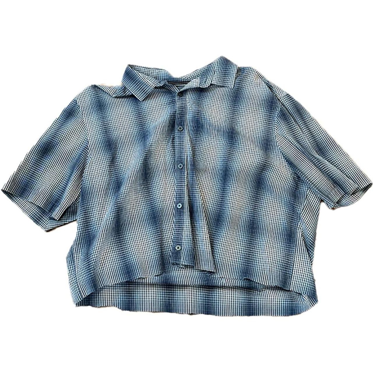 Cropped Blue Flannel!$ (Boxy Fit) | Depop