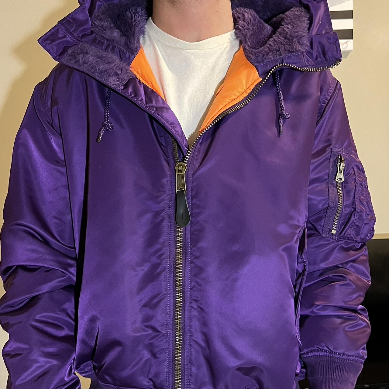 Supreme Men's Purple and Orange Jacket | Depop