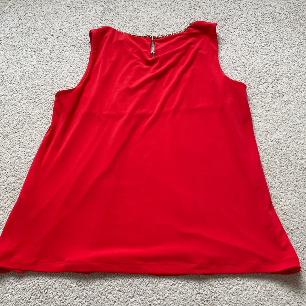 Calvin Klein Red Top Size M Beautiful red Calvin... - Depop
