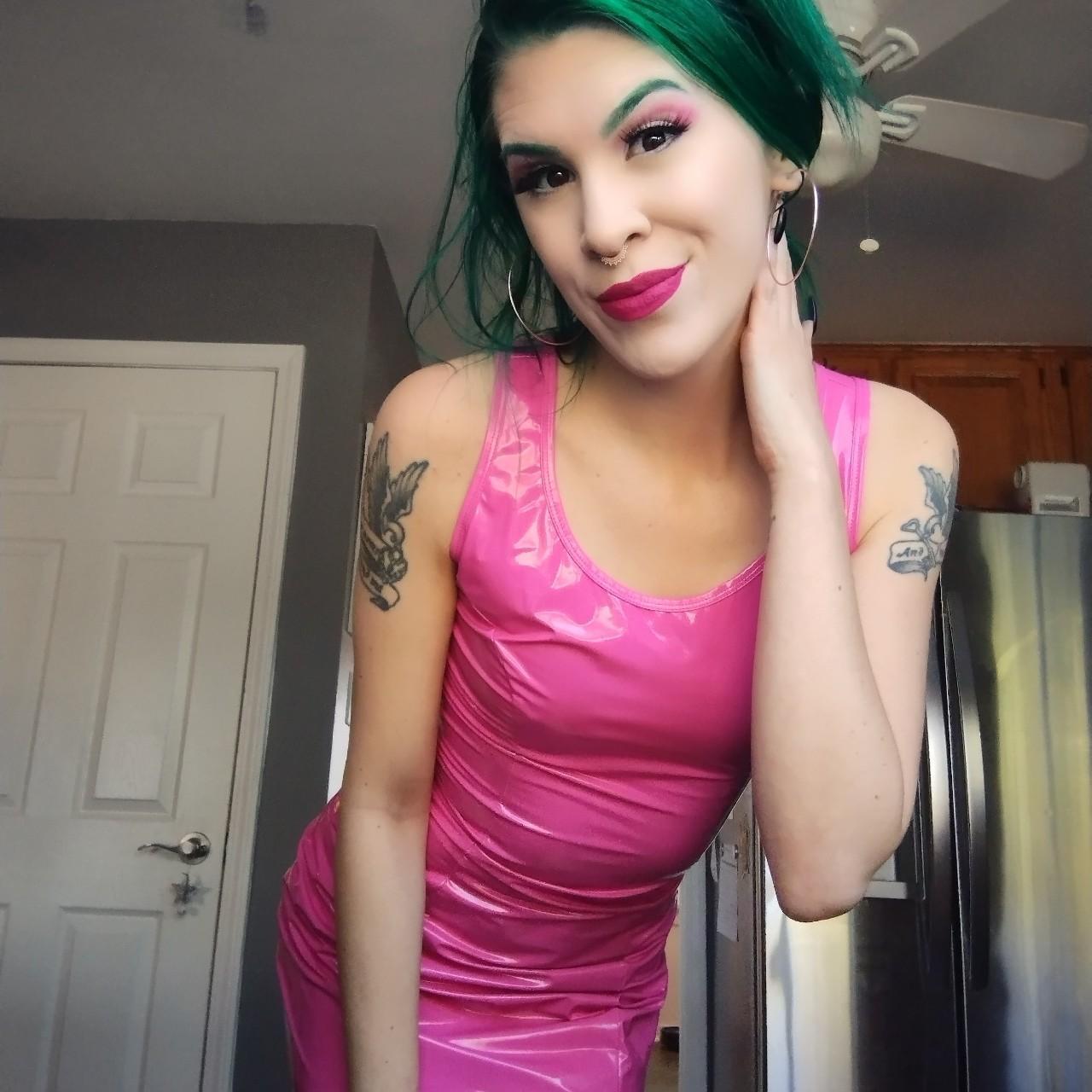 This is the epitome of a Barbie bimbo dress. The PVC... - Depop