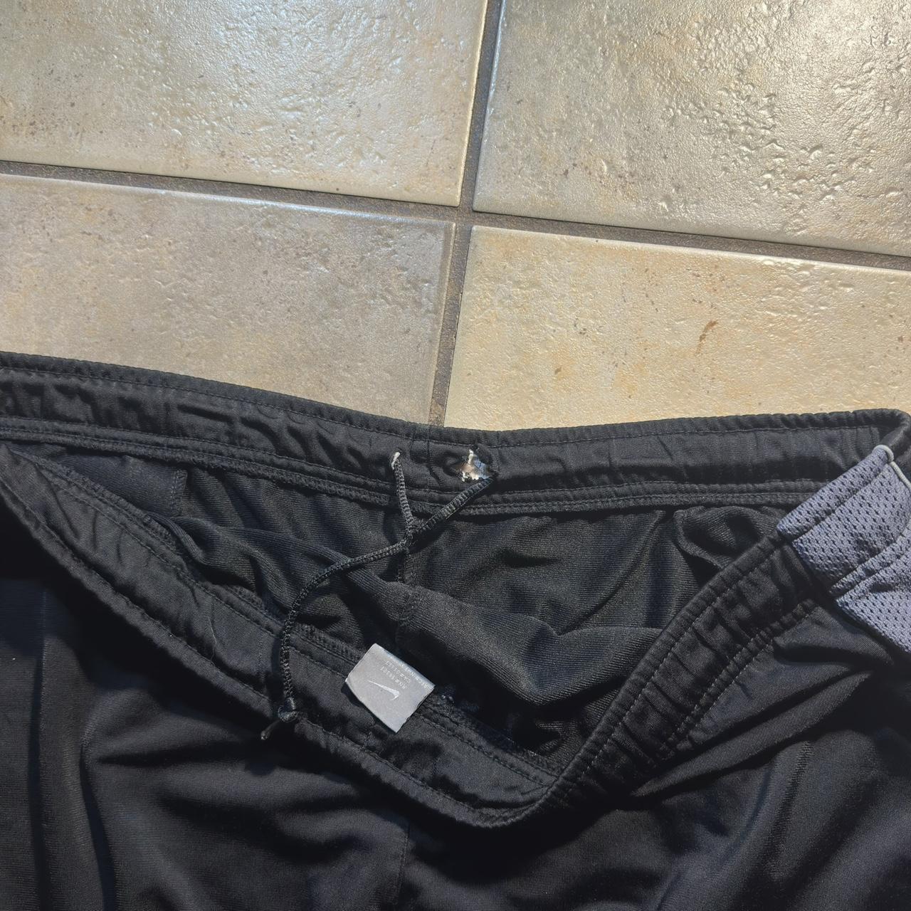 Y2K vintage grey tag Nike black and grey striped... | Depop