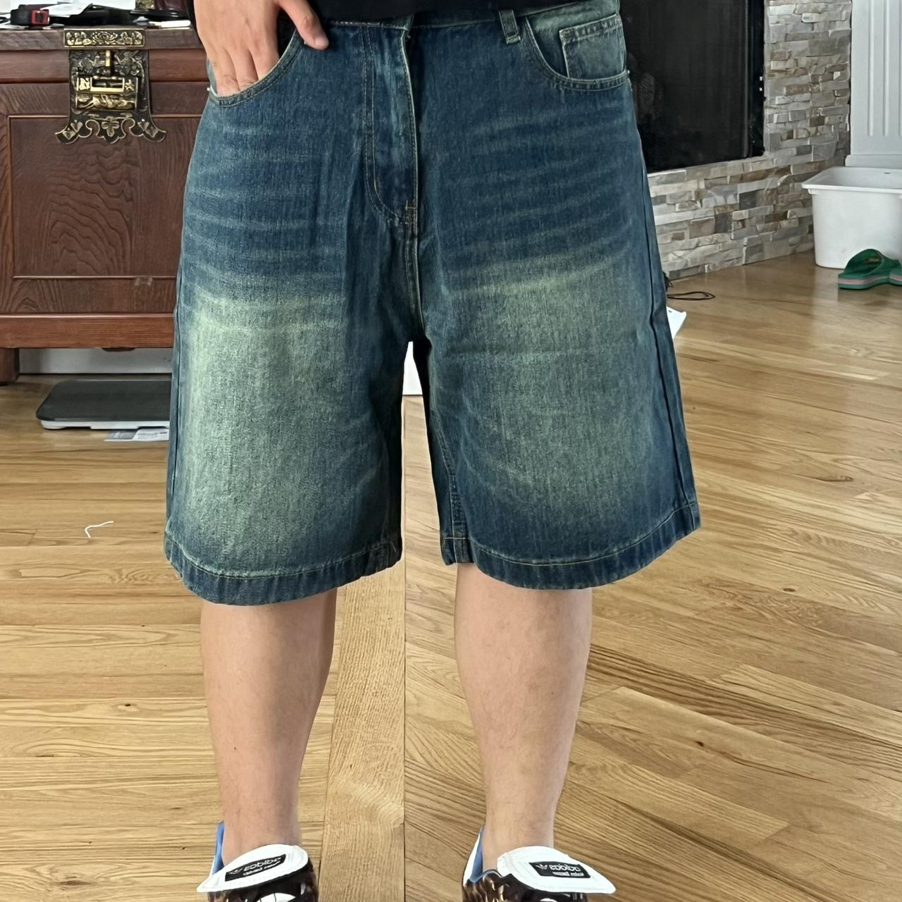 NICE BAGGY JORTS WITH VINTAGE WASH 22 outseam 13 leg... - Depop