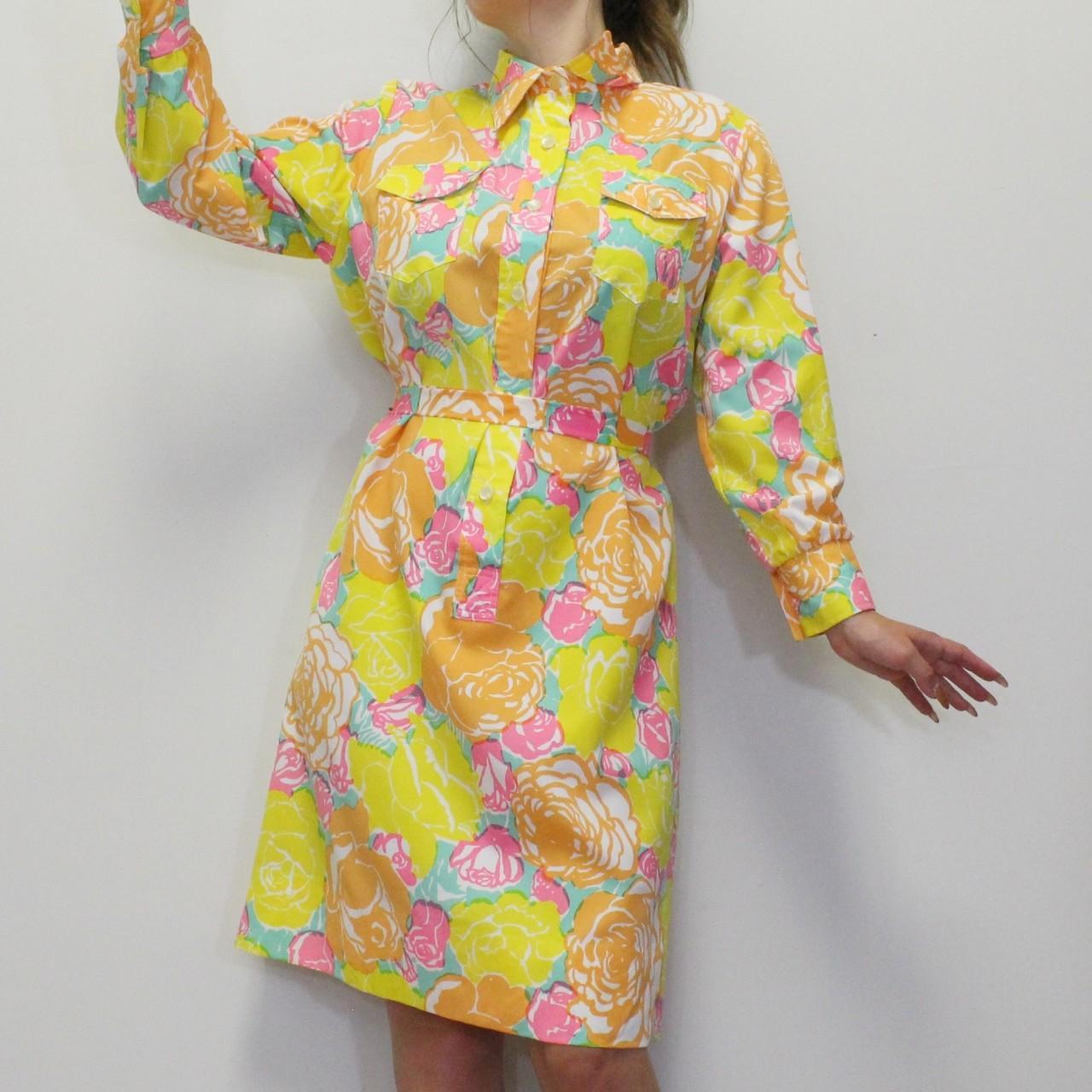 Vintage early 70s The Lilly (Lilly Pulitzer) Floral... - Depop