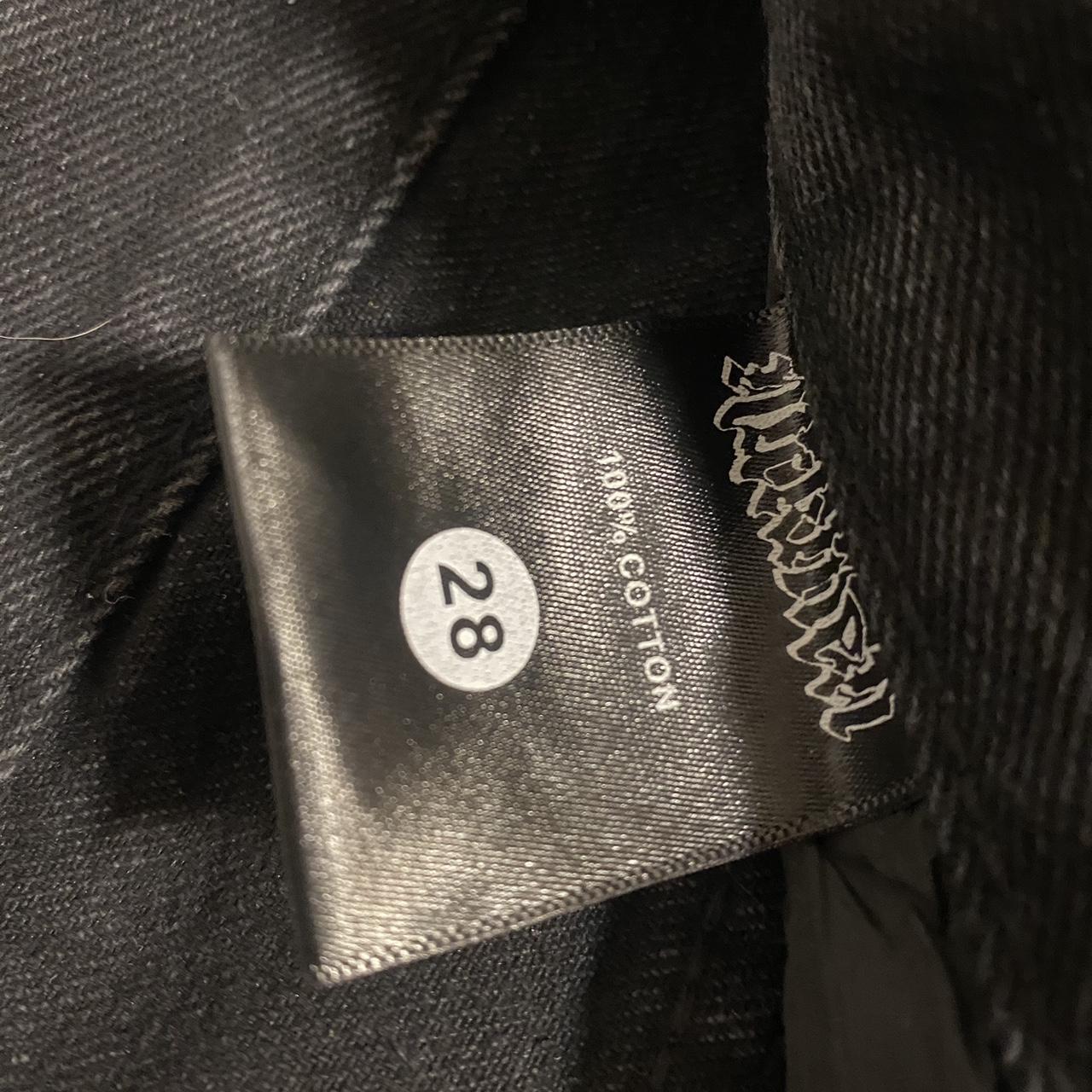 Nickitten black jeans barbwire embroidery. Used once... - Depop