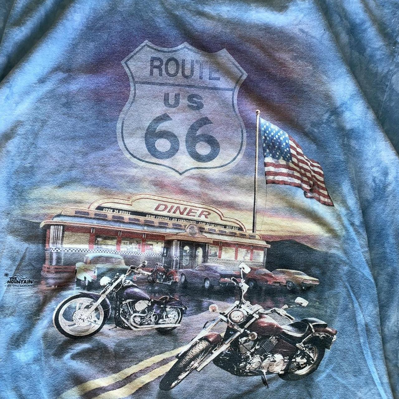 Route 66 Men's Blue T-shirt | Depop