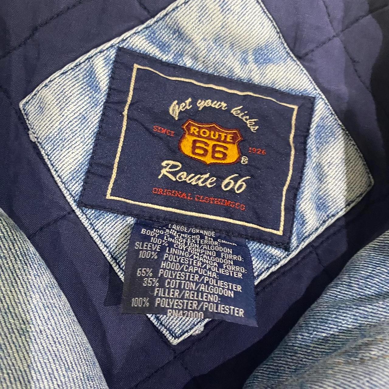 Vintage Route 66 Jean Letterman Jacket, minor marks... - Depop