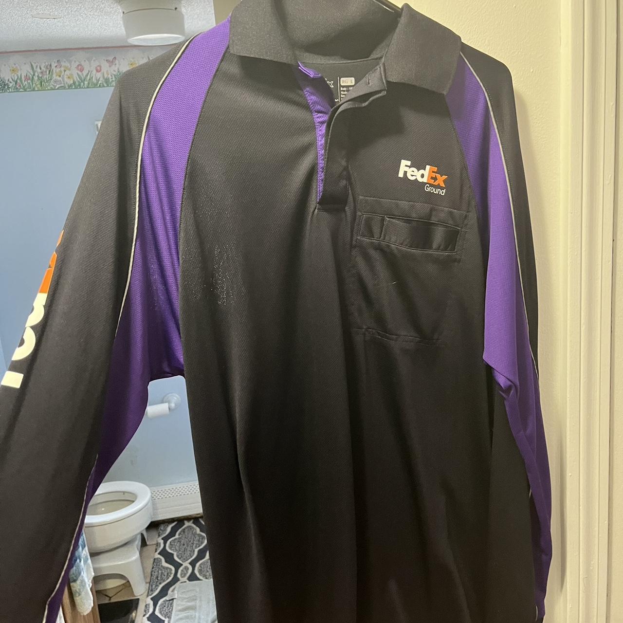 FedEx ground purple and black long-sleeve jersey …... | Depop