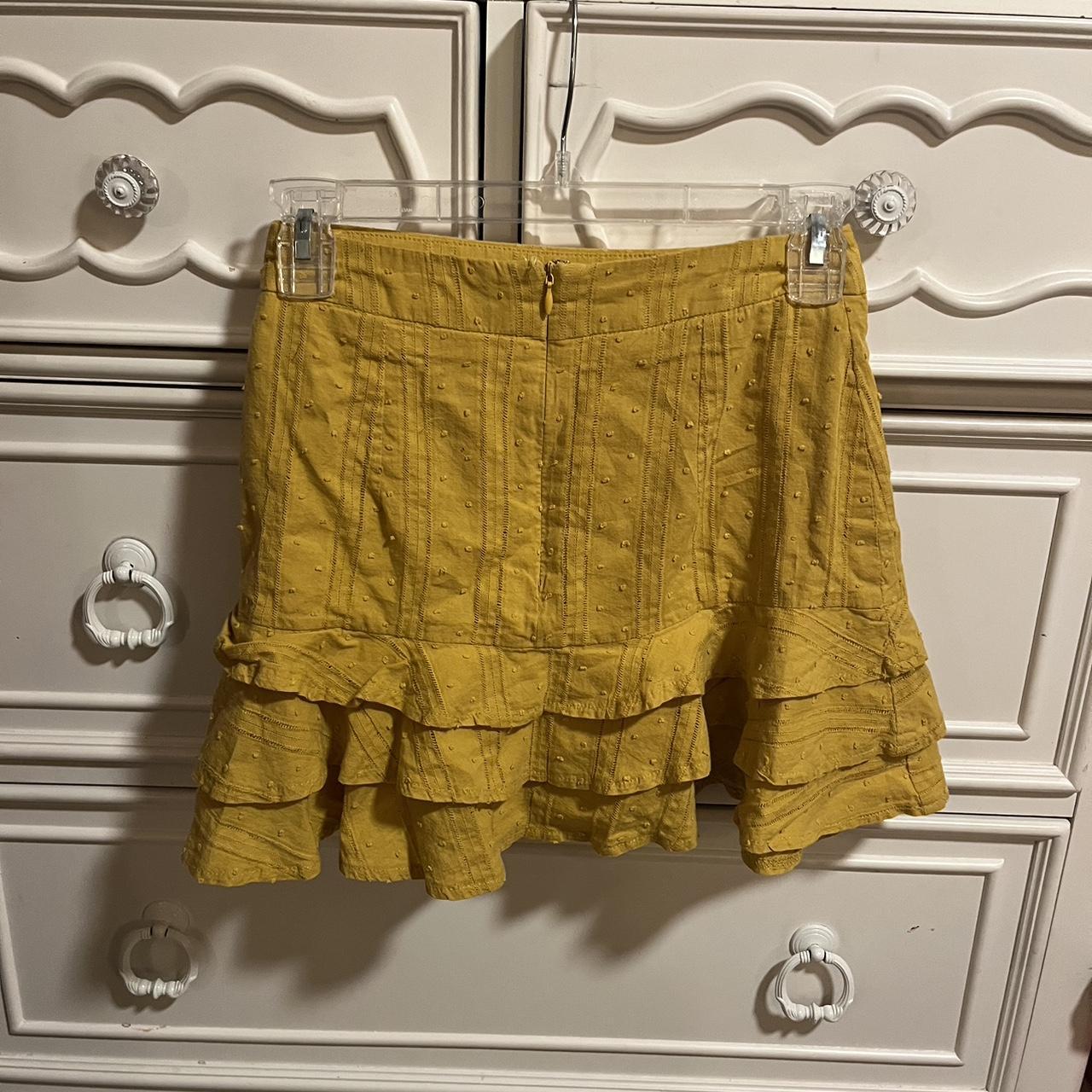 Yellow Mini Skirt Soo Flattering Layered Depop