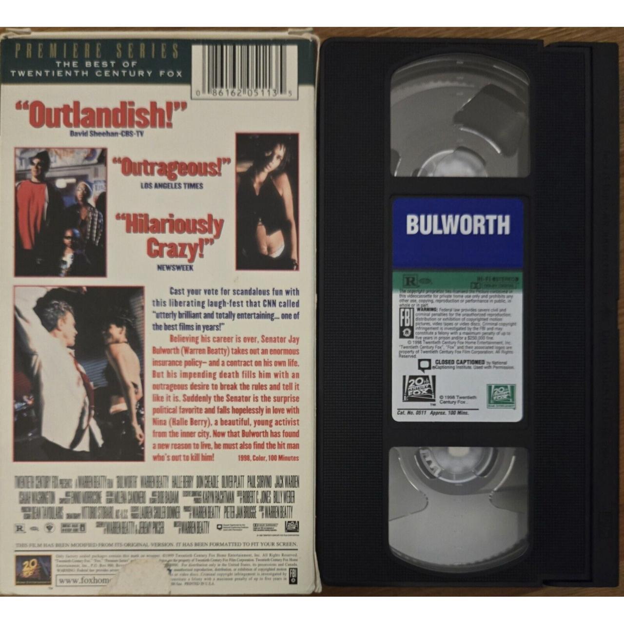 Bullworth VHS Tape 1999 Halle Berry Warren Beatty... - Depop