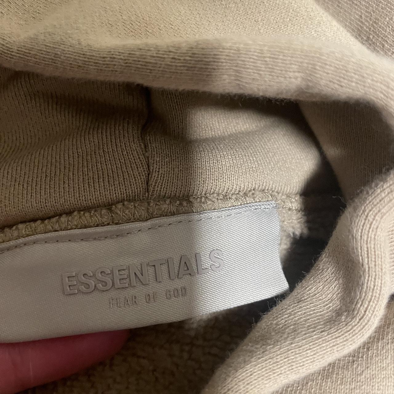 Sick Boxy Tan Essentials Hoodie sz M (fits L) - Depop