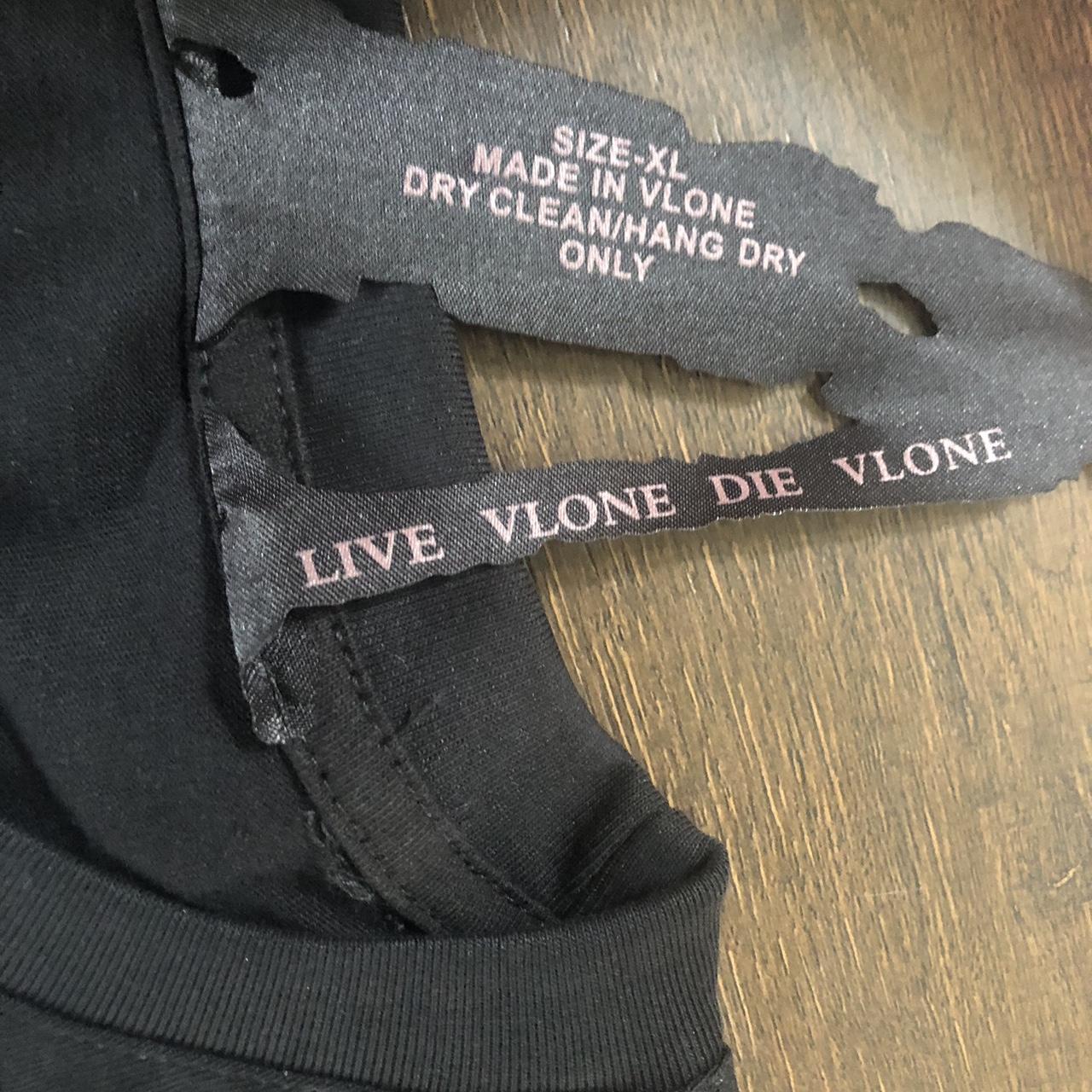 BLACK FRIENDS VLONE SHIRT SIZE:L (MESSAGE... - Depop