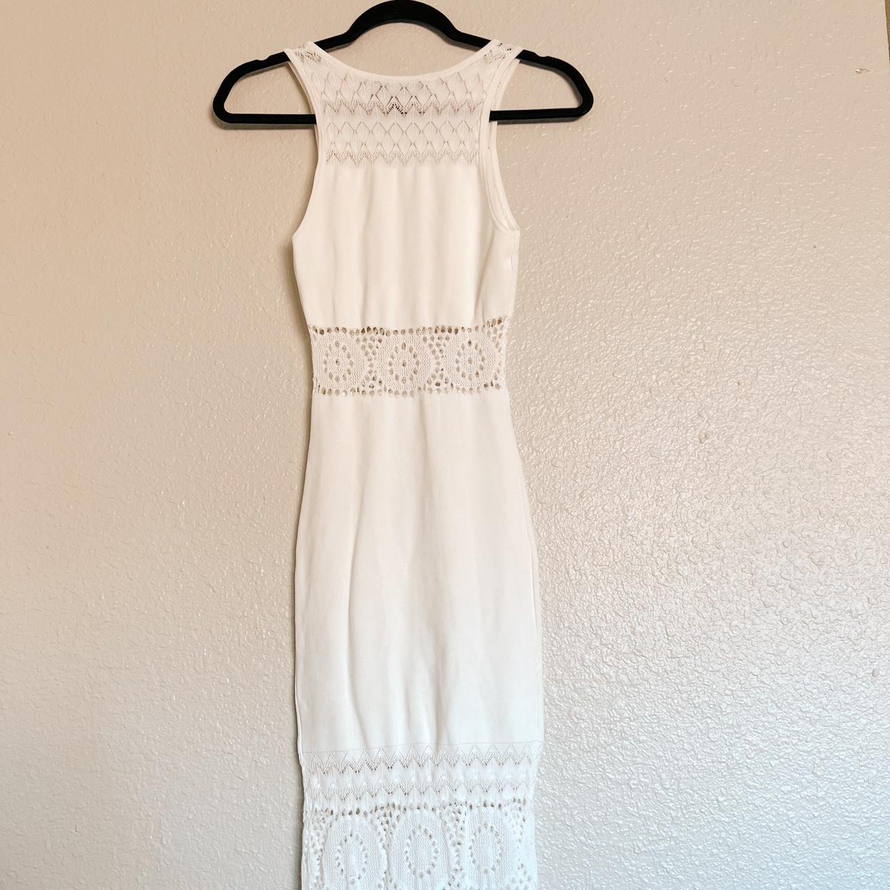 Hera collection white crochet maxi dress - Depop