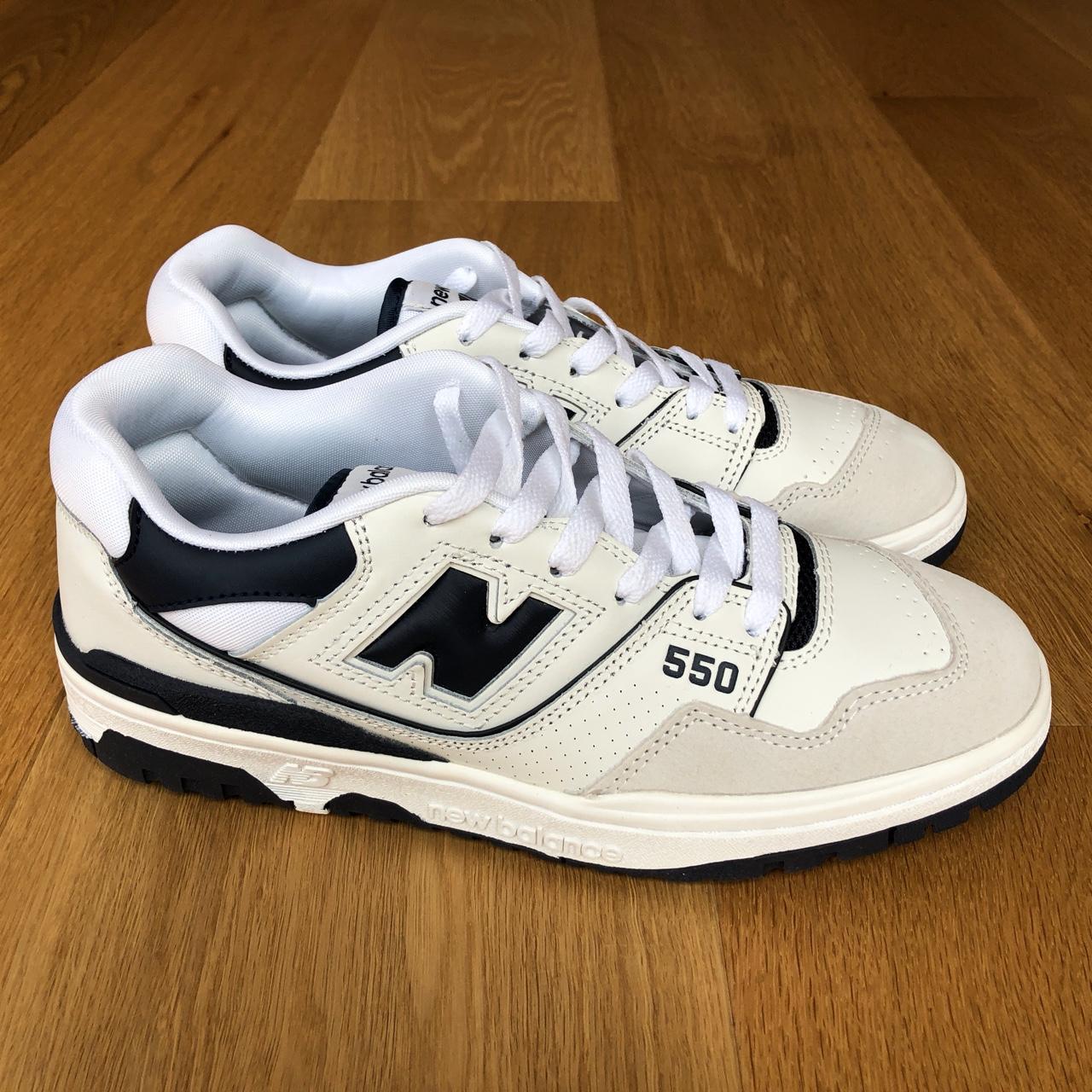 New Balance 550 trainers in White/Navy Brand new... - Depop