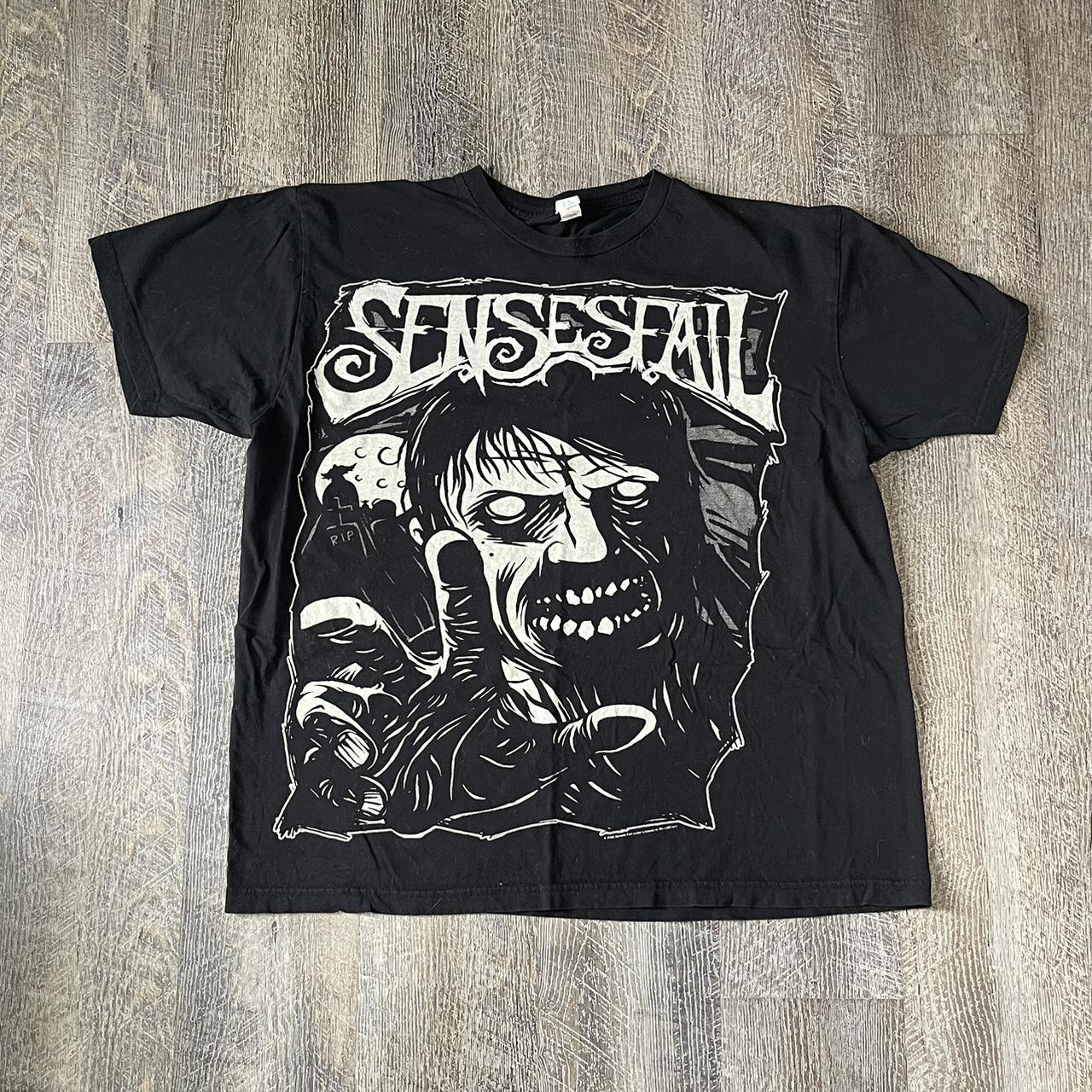 M/L Senses Fail Band Tee 🧟‍♂️ 10/10 condition with... - Depop