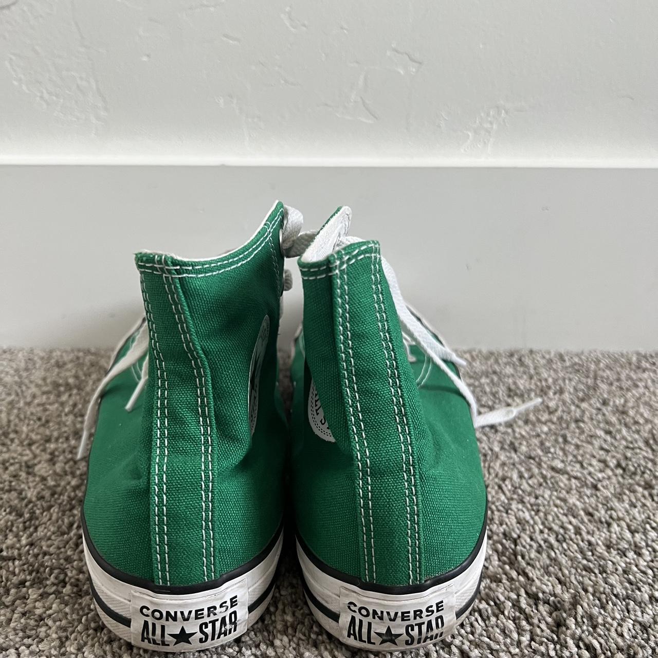 green converse only worn a couple times - Depop