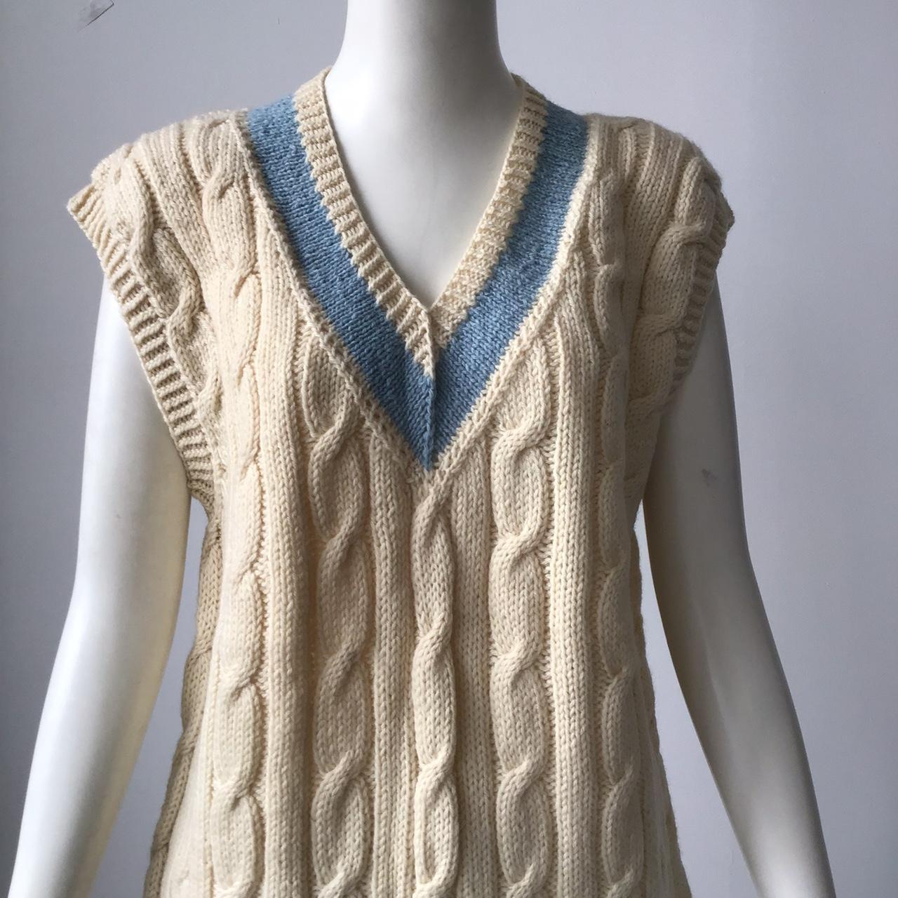 Hackett Women's White and Blue Vest | Depop