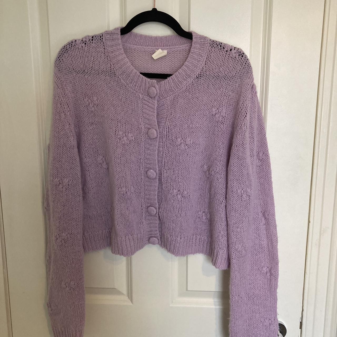 Urban Outfitters lilac knitted cardigan - Depop