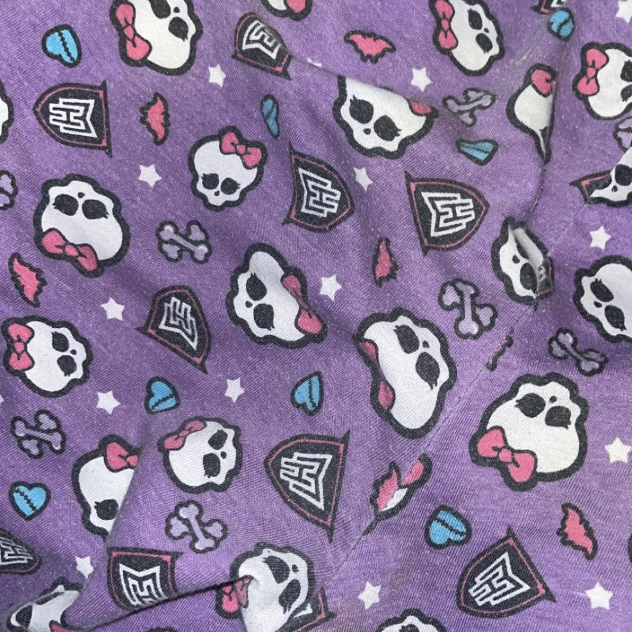 retro monster high pj pants size medium cute pattern... - Depop