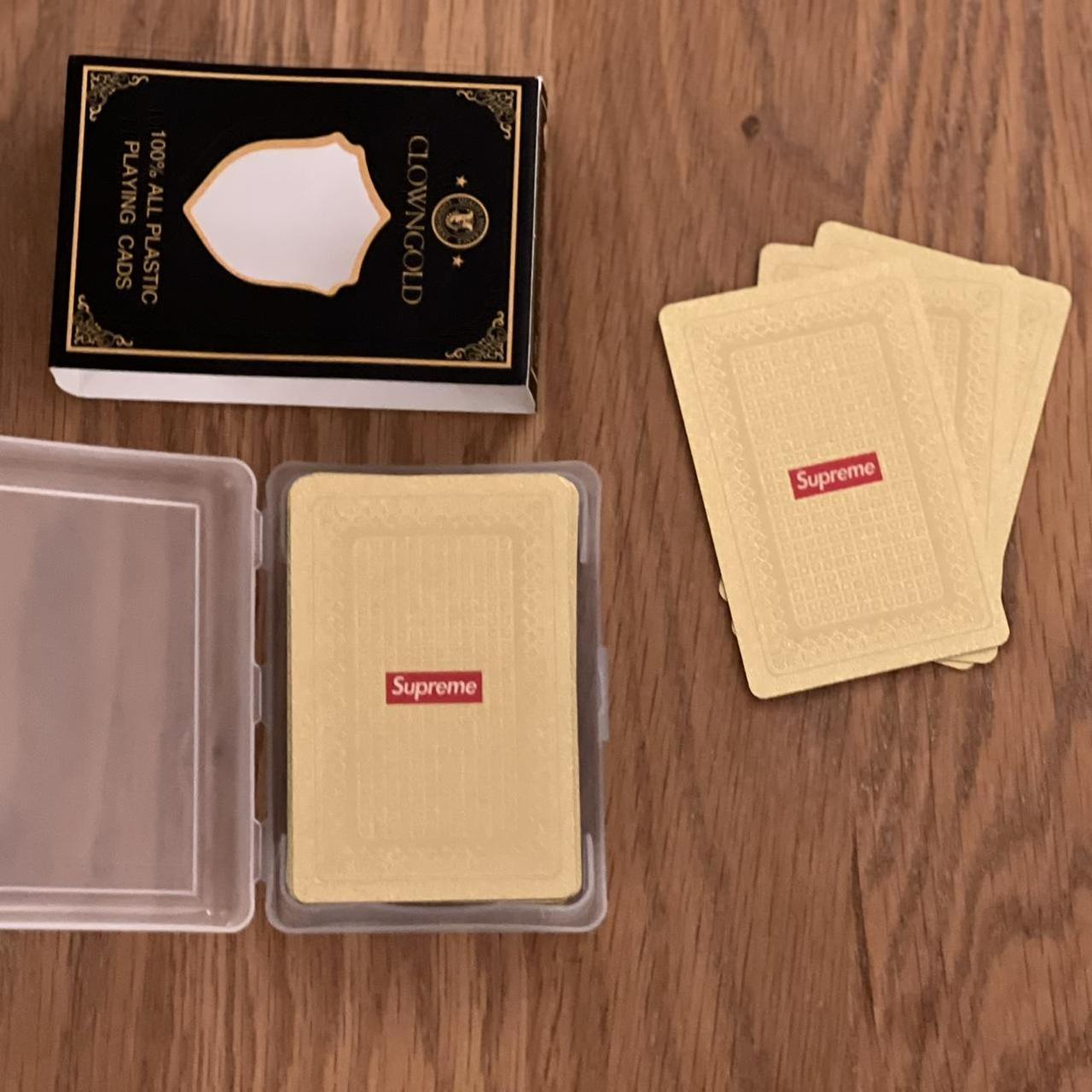 ⚡️Gold supreme playing cards Really nice accessory... - Depop