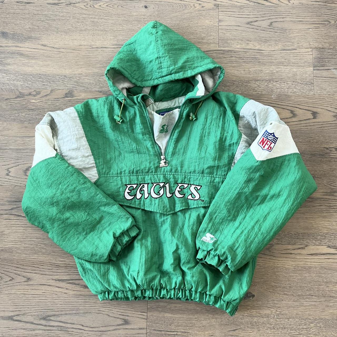 Vintage 80s Philadelphia Eagles Kelly Green Pro Line... - Depop