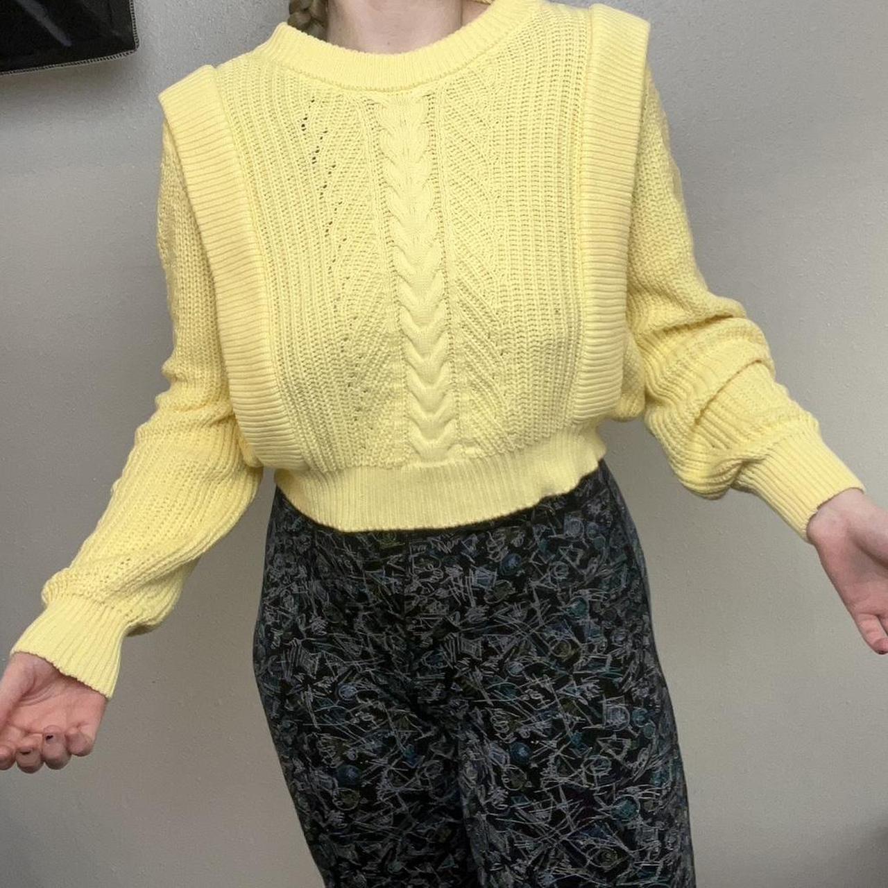 industry yellow boxy sweater 🍌 really funky and... - Depop