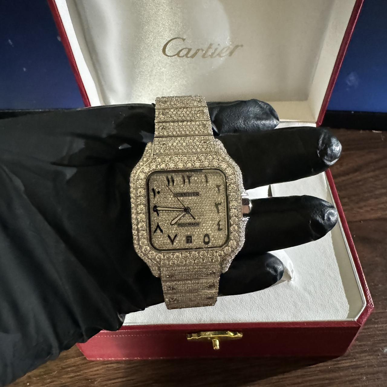 Cartier watch Arabic dial with original box and papers - Depop