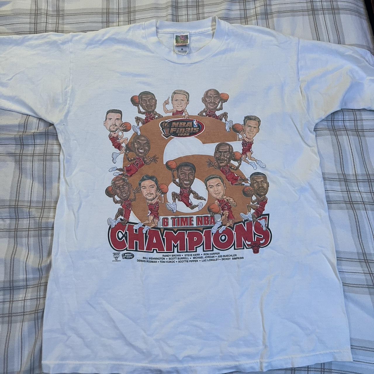 vintage chicago bulls 1998 nba championship... - Depop