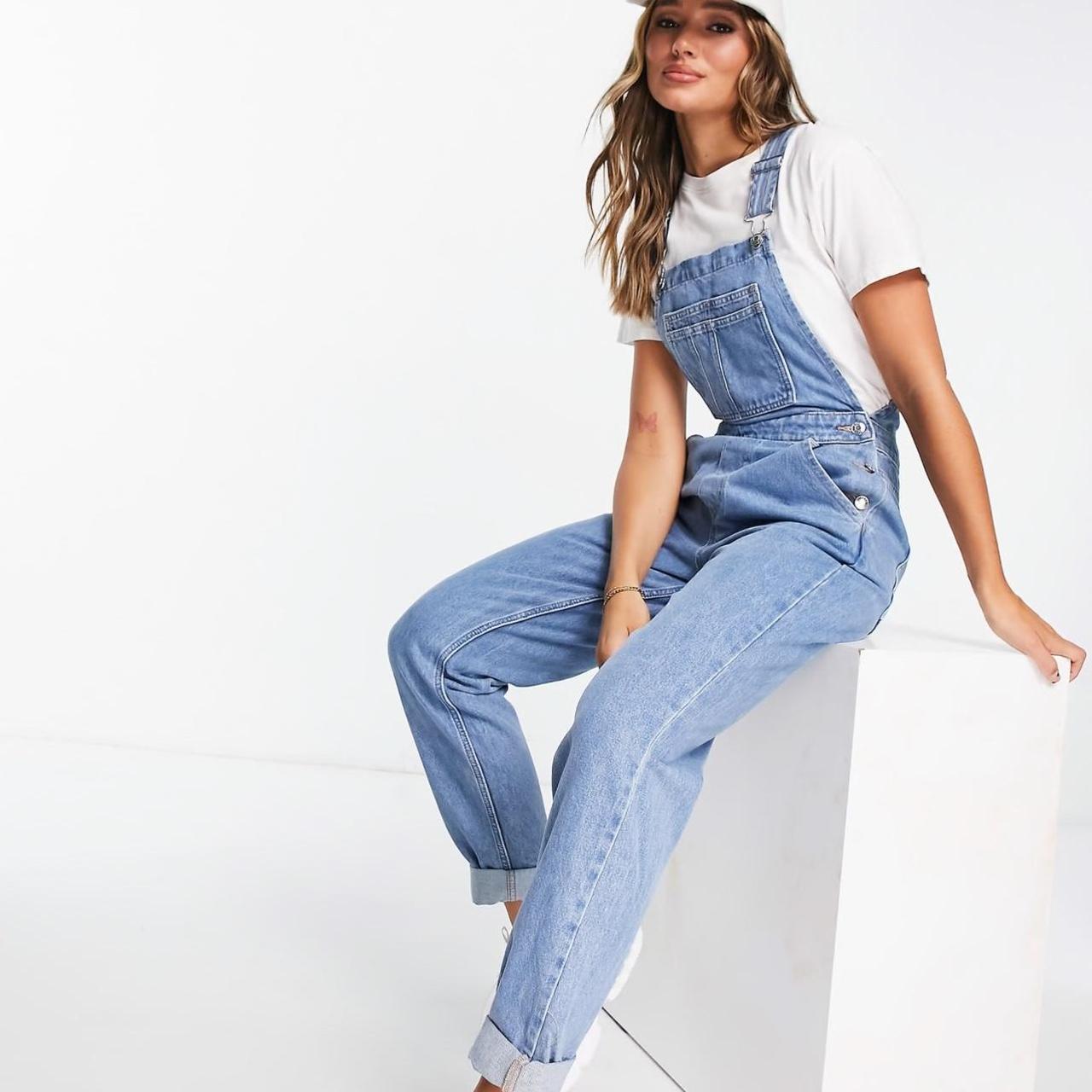 ASOS DESIGN 'original' denim overalls in midwash ... - Depop