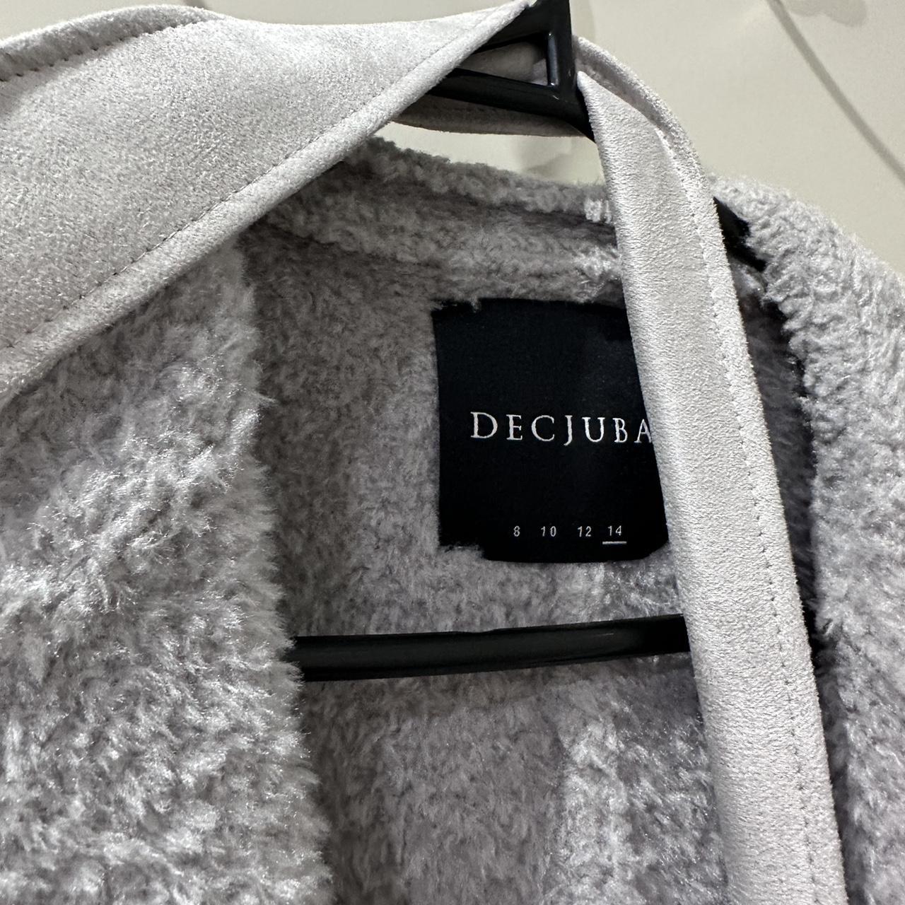 Decjuba Sara Faux Shearling Grey Jacket - Excellent... - Depop